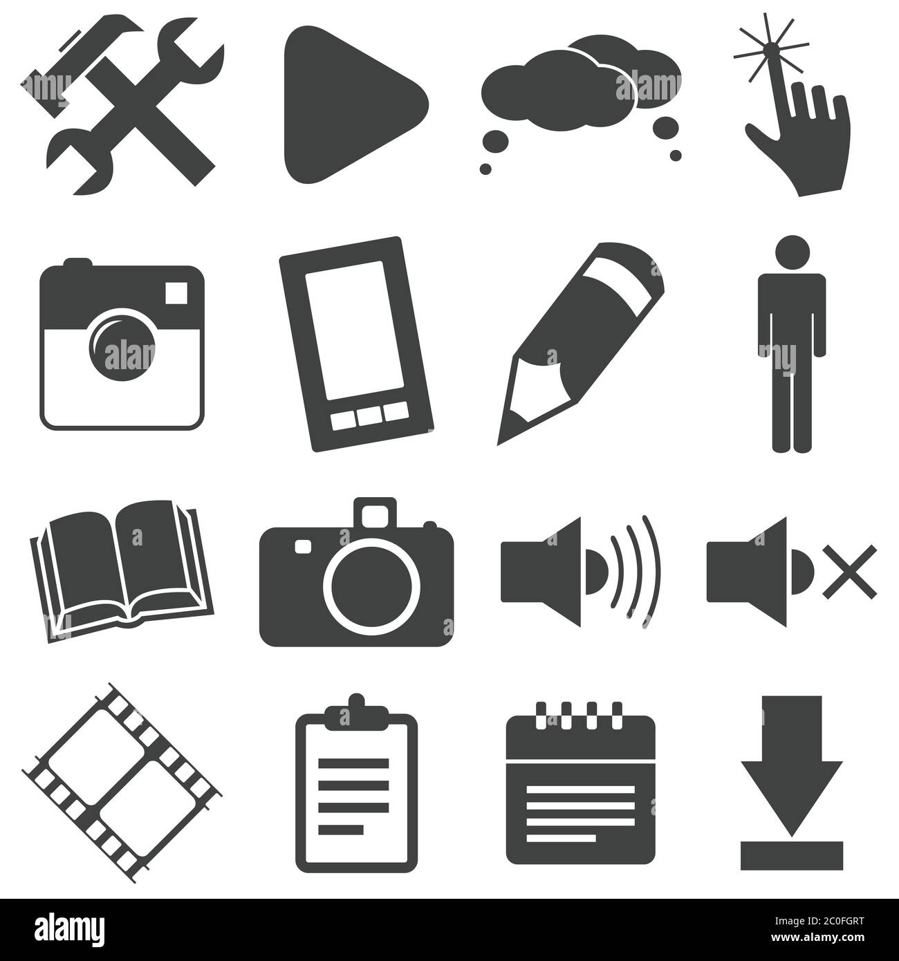 Simple black icon set 3 Stock Photo - Alamy