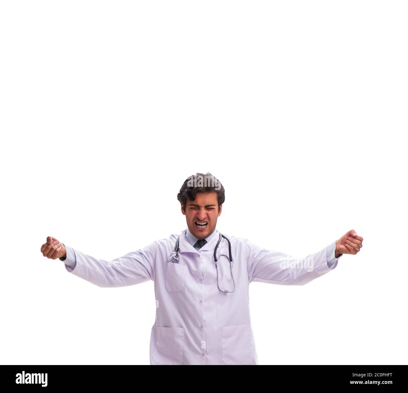 Young handsome doctor under hi-res stock photography and images - Alamy