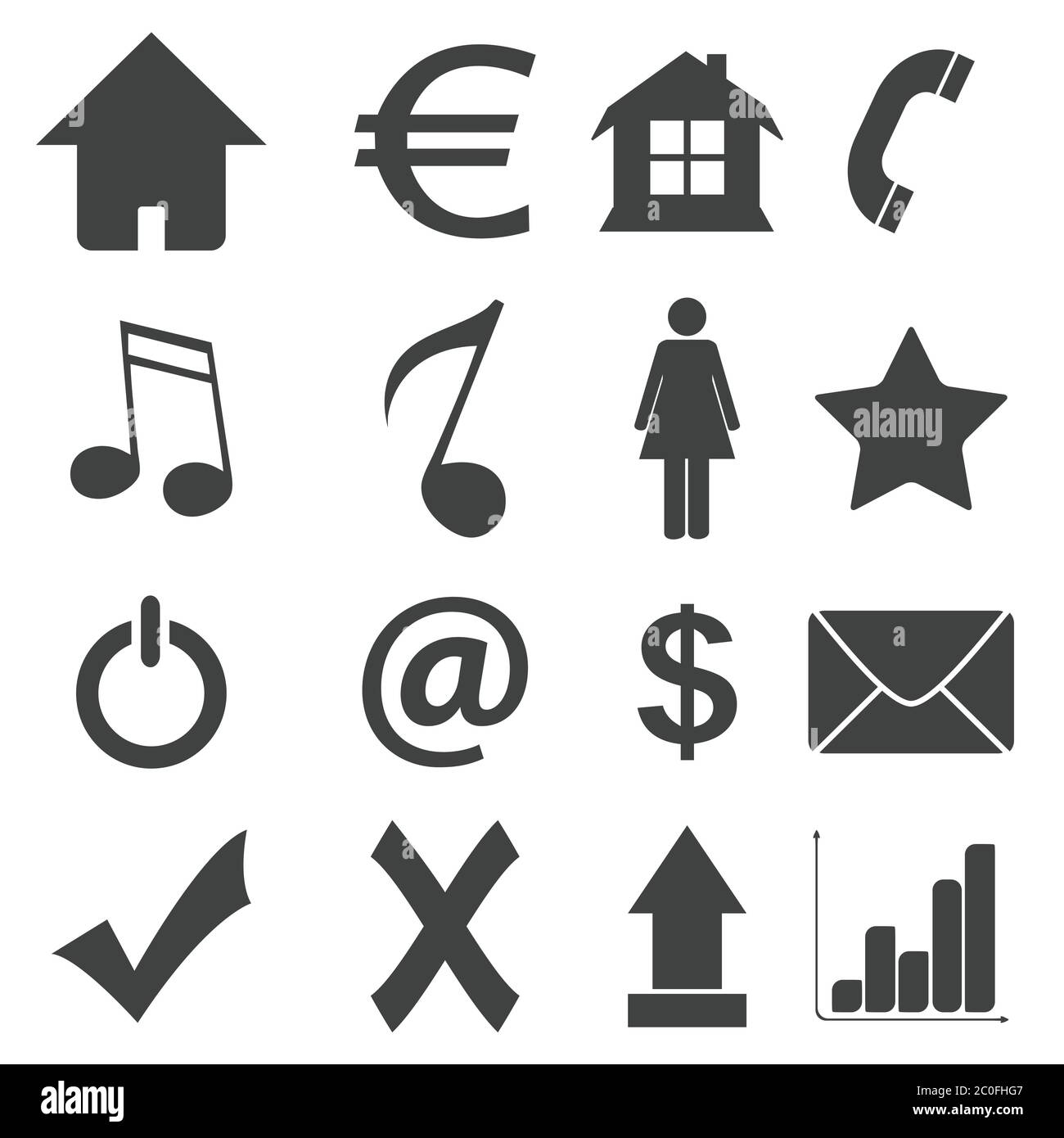 Simple black icon set 4 Stock Photo - Alamy