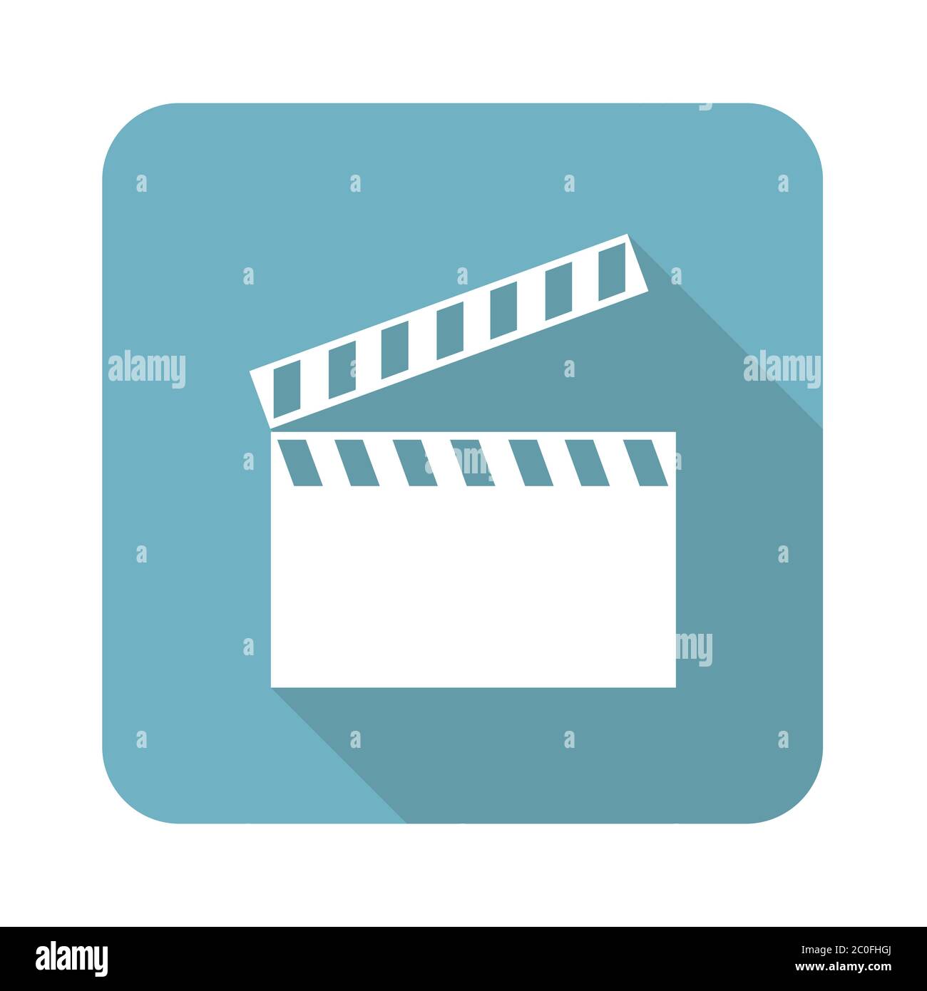 Clapperboard simple vector icon Cut Out Stock Images & Pictures - Alamy