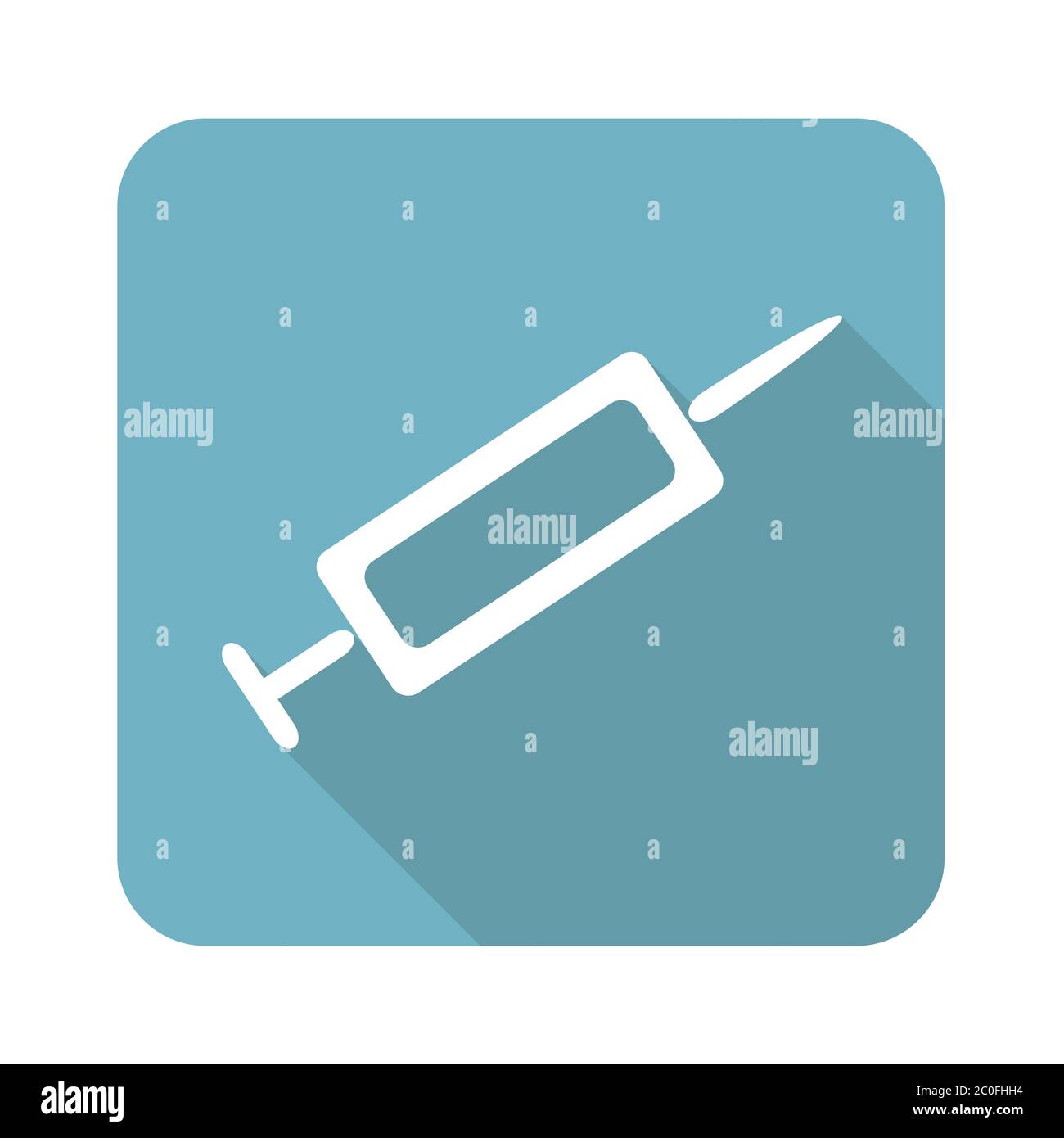 Simple white syringe icon hi-res stock photography and images - Alamy