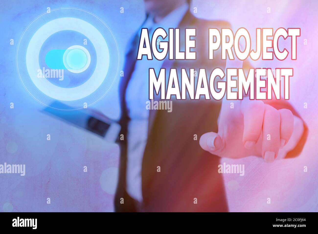 Conceptual hand writing showing Agile Project Management. Concept ...