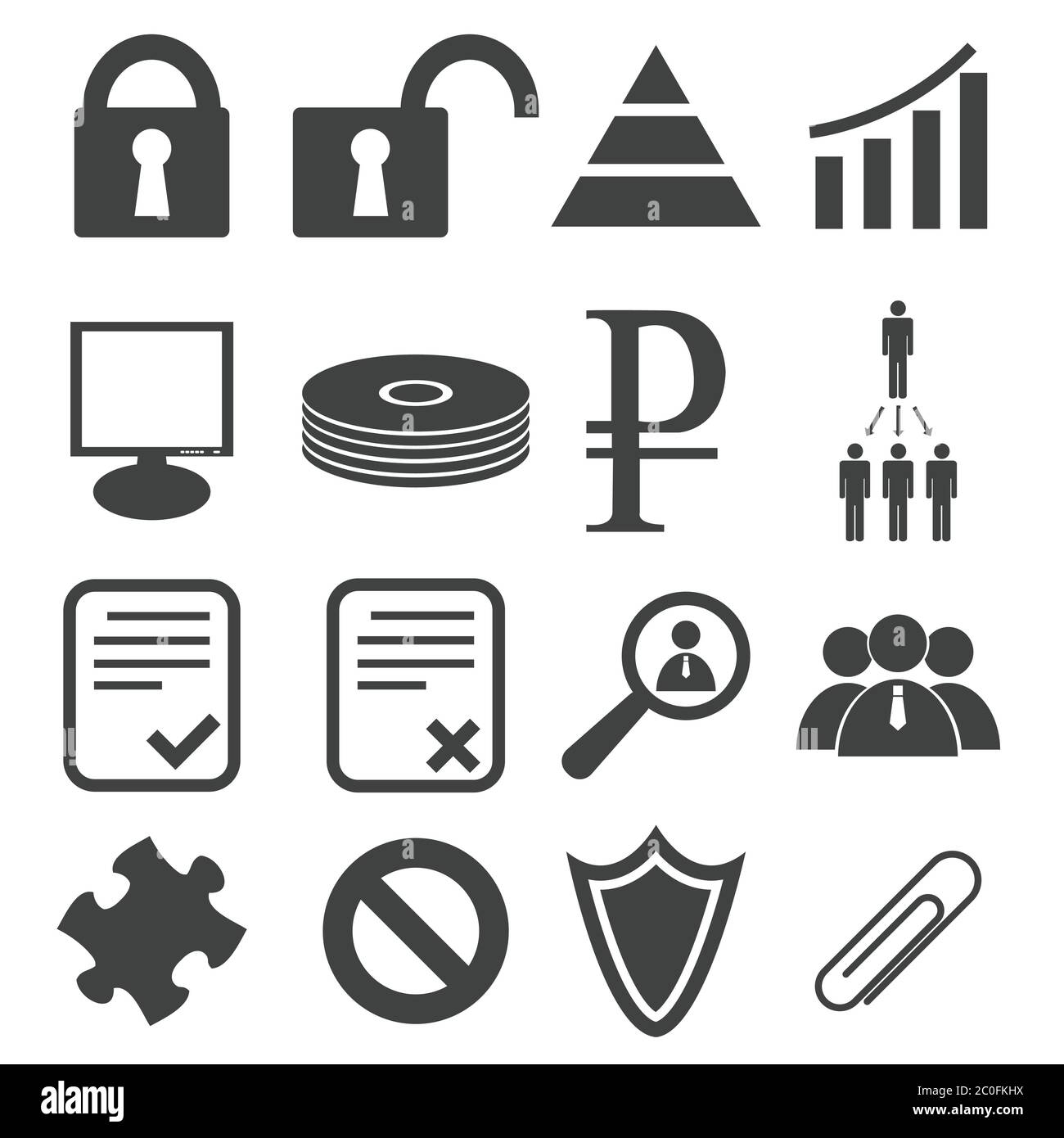 Simple black icon set 12 Stock Photo - Alamy