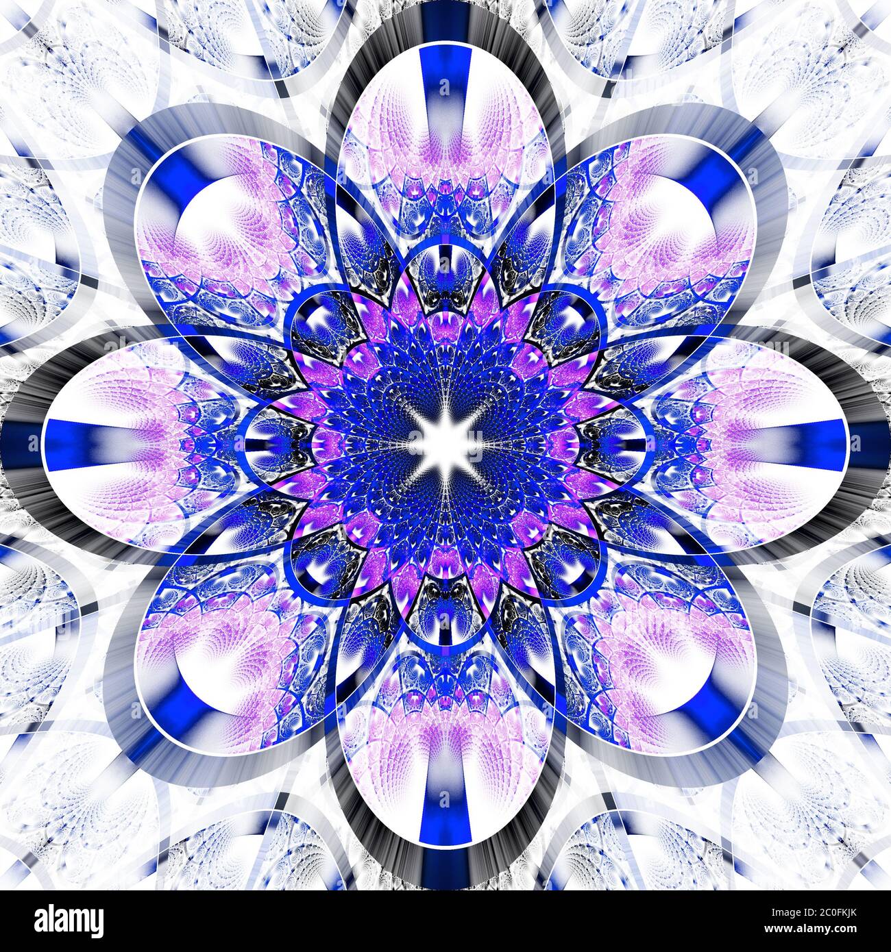 Symmetrical fractal pattern with shiny strips. Collection - rhinestones ...