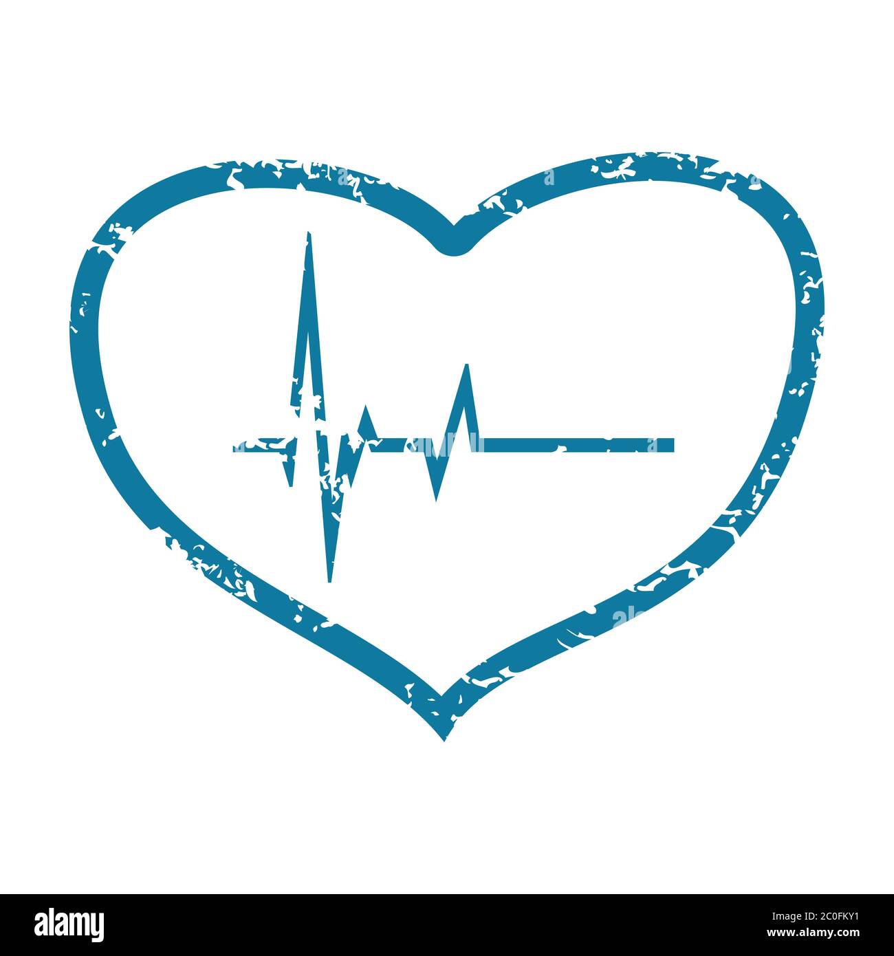 Beating heart grunge icon Stock Photo - Alamy