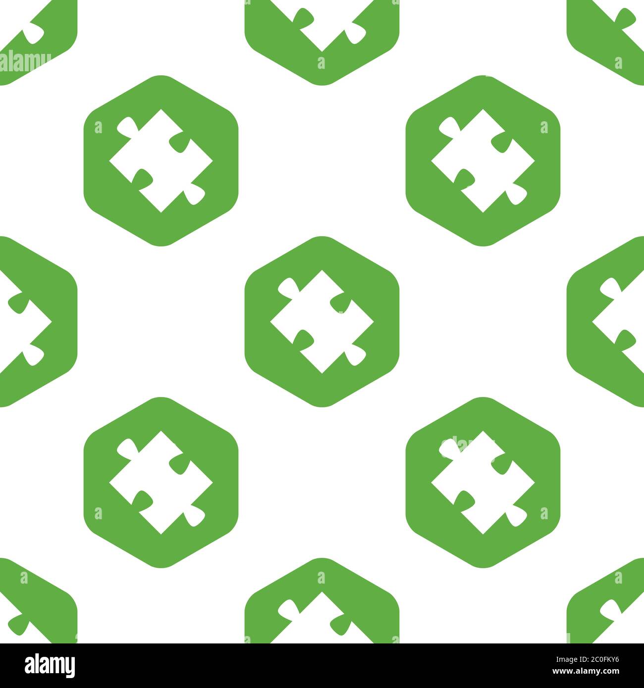 Flat green jigsaw puzzle Cut Out Stock Images & Pictures - Alamy