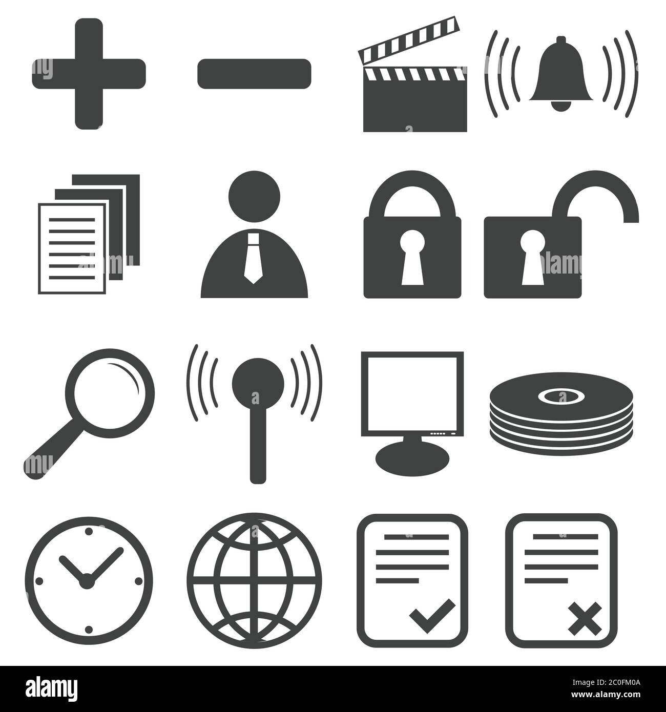 Simple black icon set 9 Stock Photo - Alamy