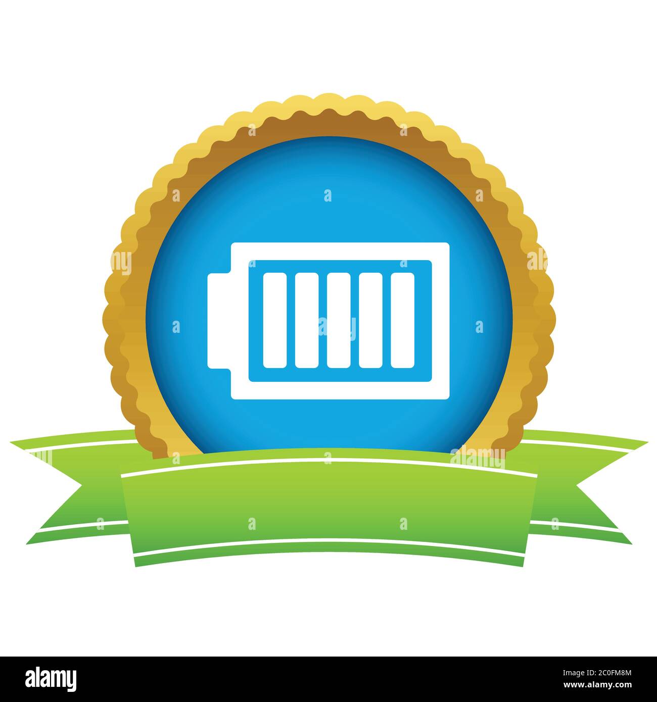 Full battery icon Stock Photo - Alamy