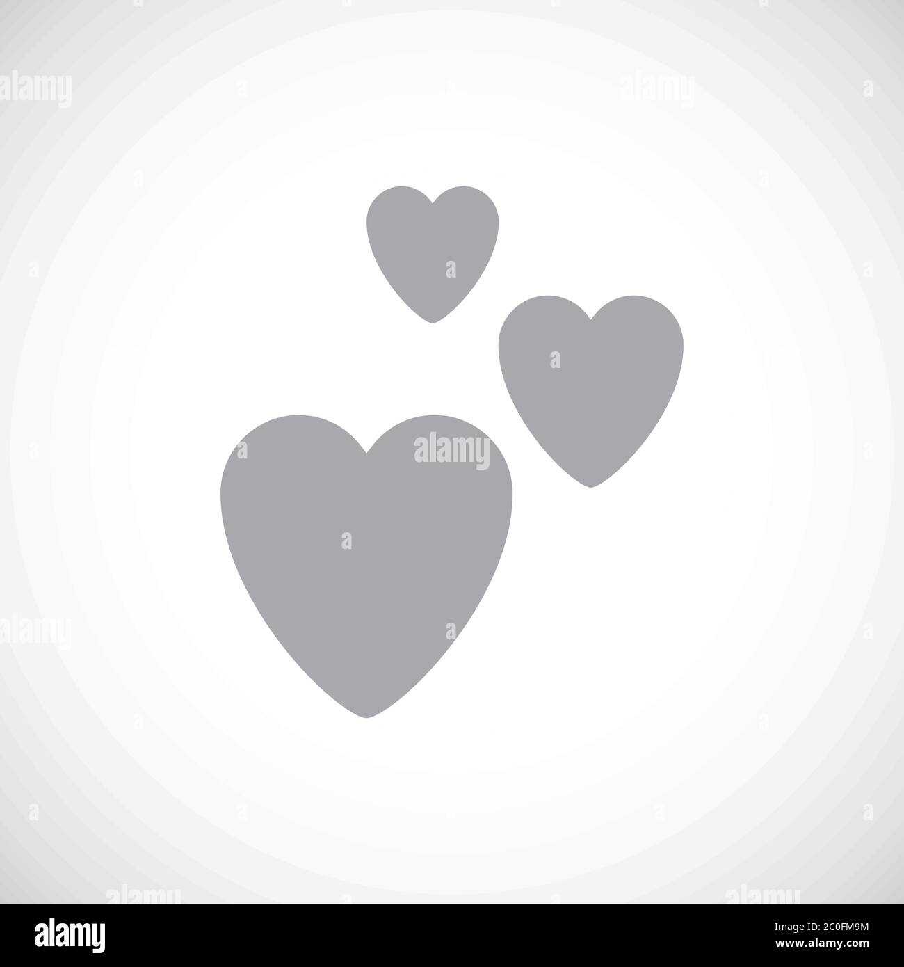 Three hearts simple icon Stock Photo - Alamy