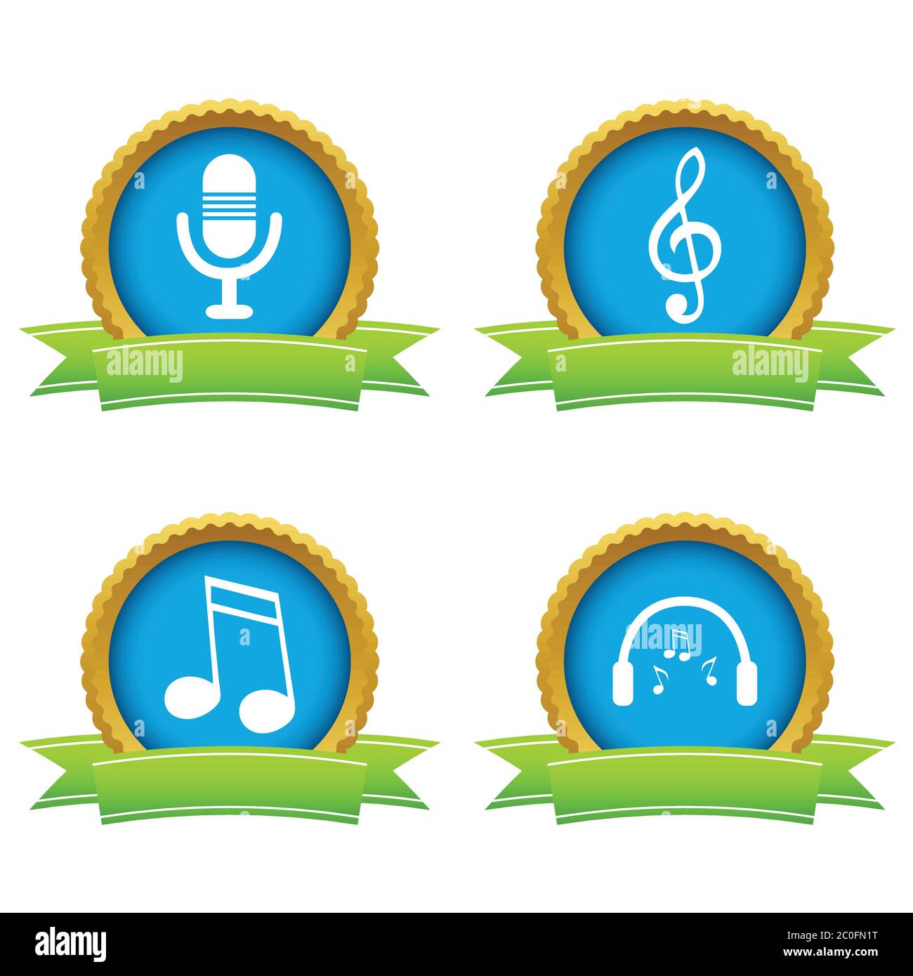 Music icons set Cut Out Stock Images & Pictures - Alamy