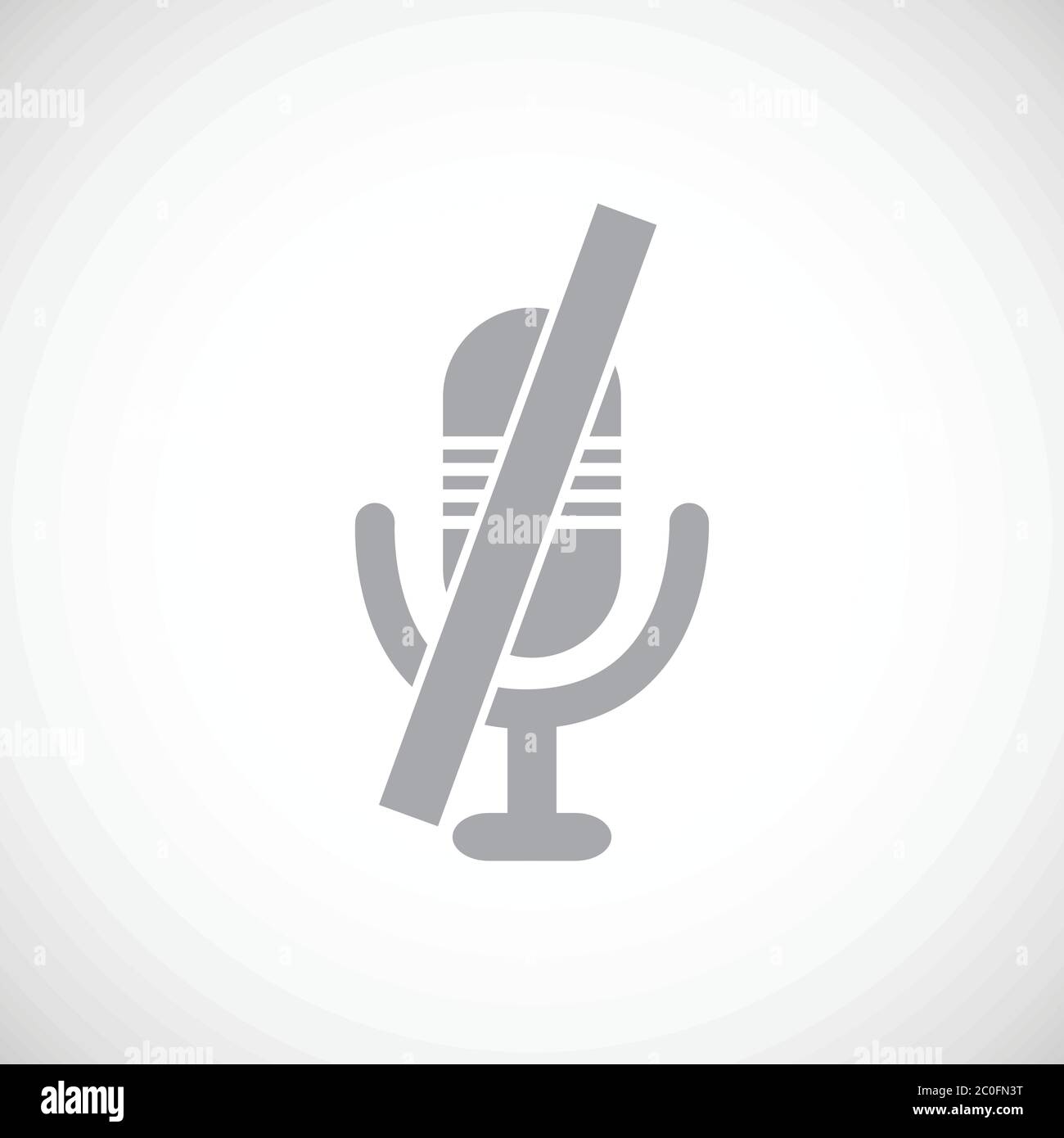 Muted microphone icon Stock Photo - Alamy