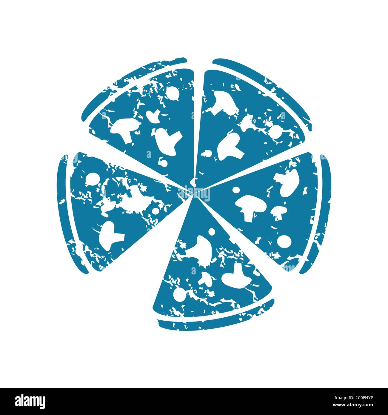 Pizza icon blue vector hi-res stock photography and images - Alamy