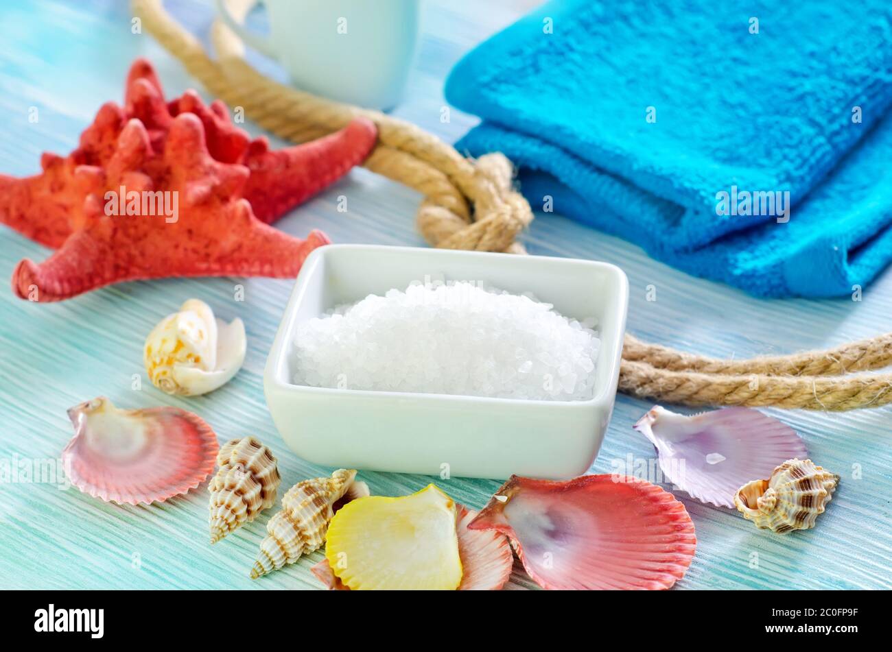 sea salt and shells Stock Photo - Alamy