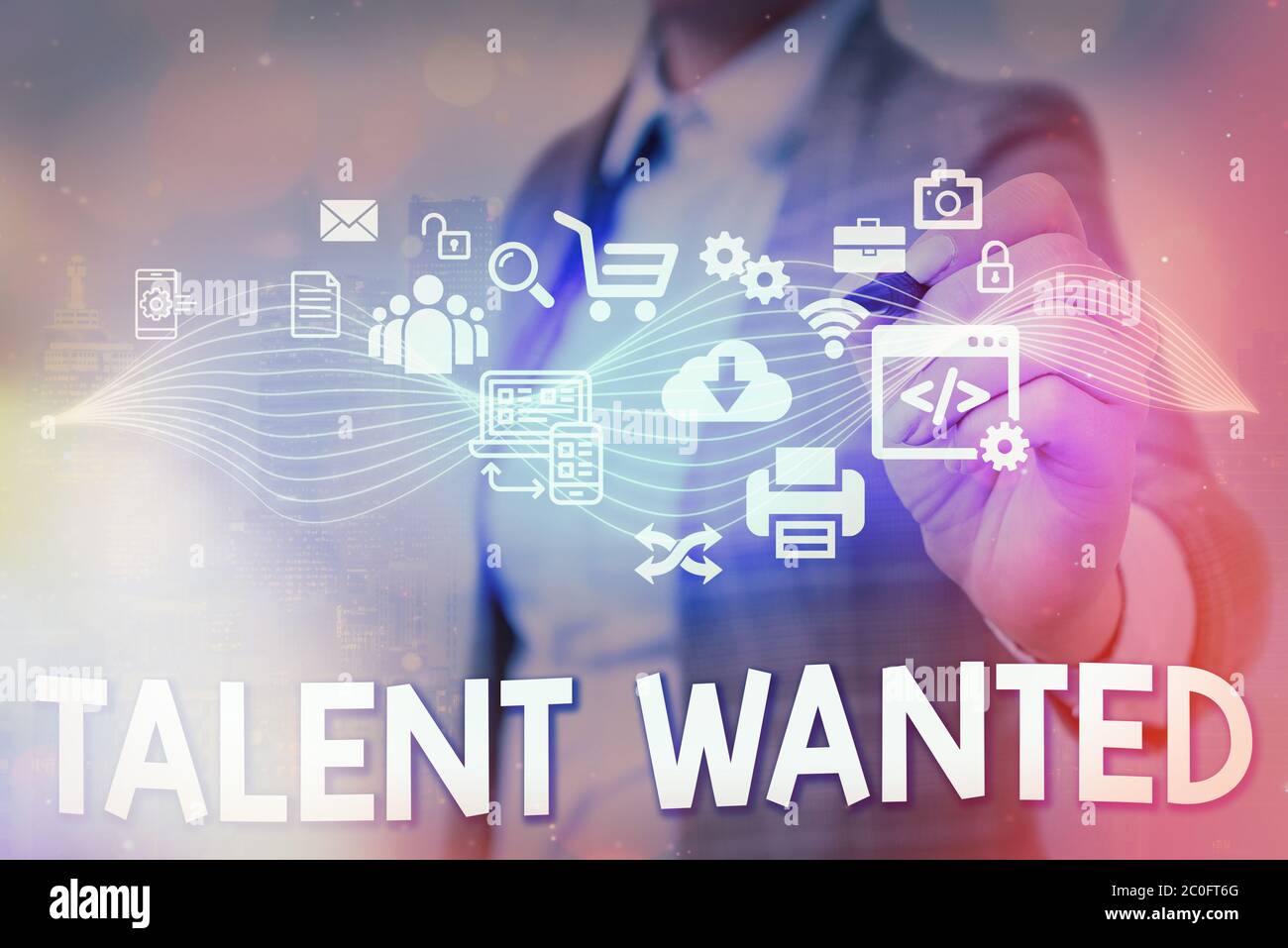 Writing note showing Talent Wanted. Business concept for method of ...