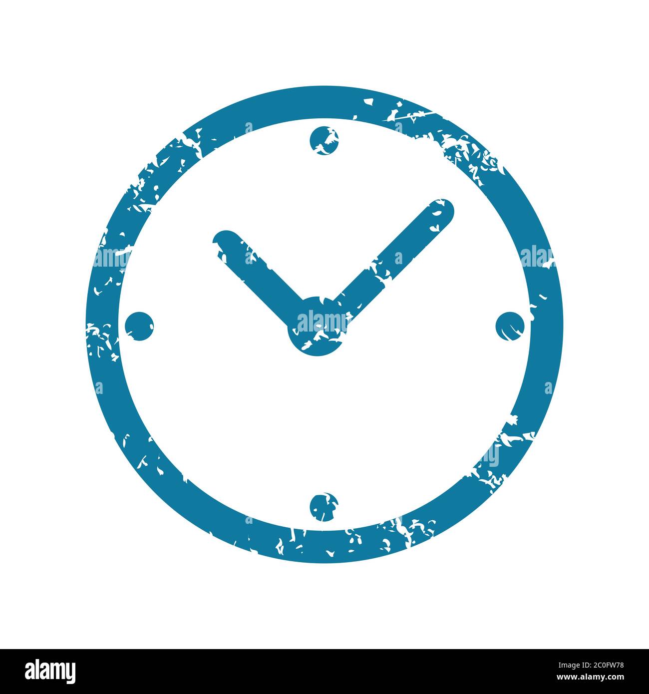 Grunge clock icon Stock Photo - Alamy