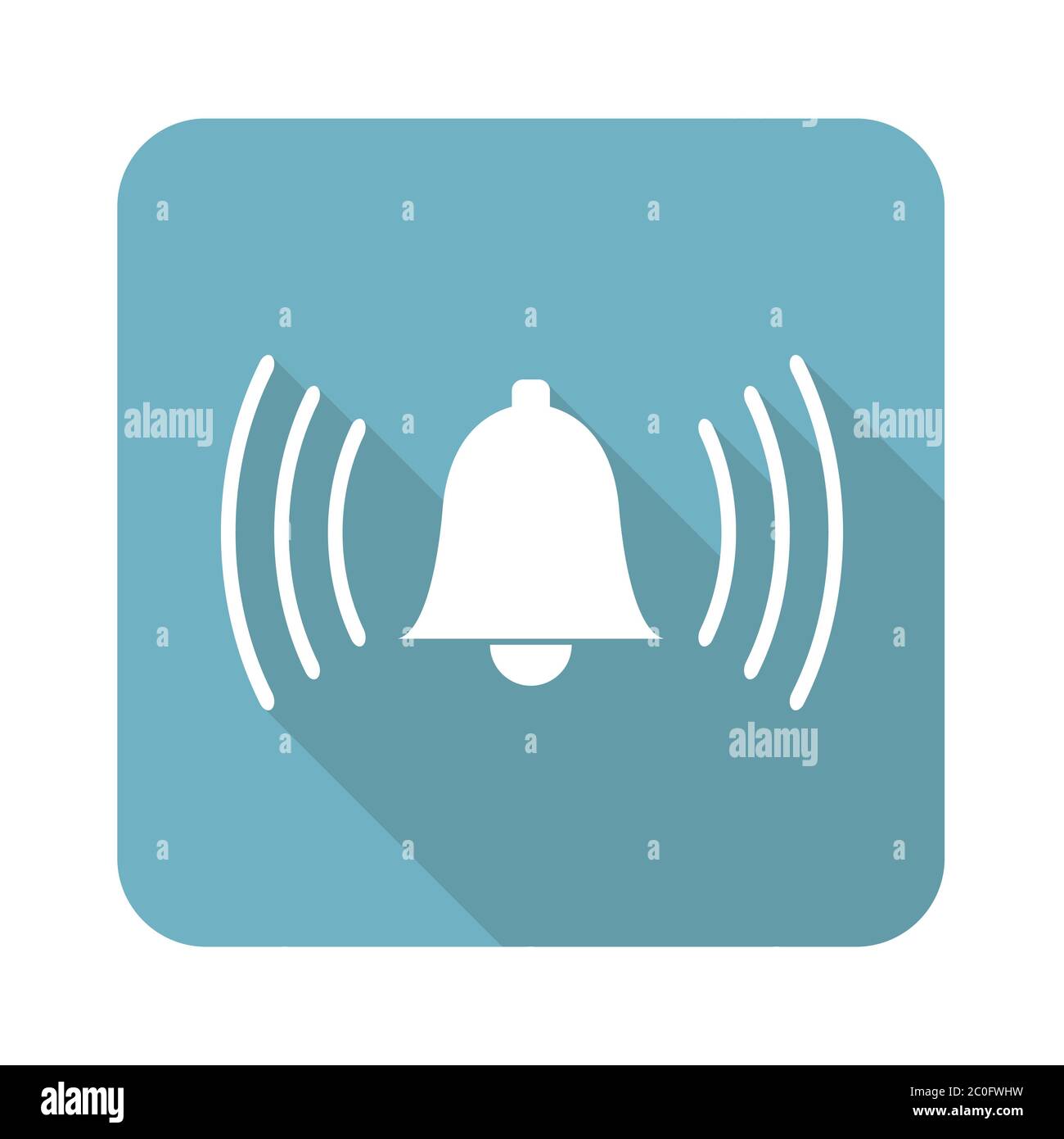Ringing bell call icon white hi-res stock photography and images - Alamy