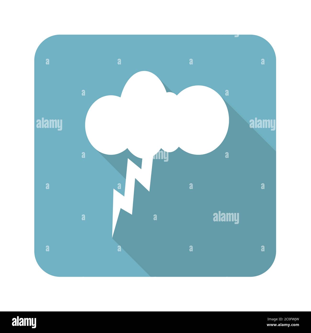 Square thunderstorm icon Stock Photo - Alamy