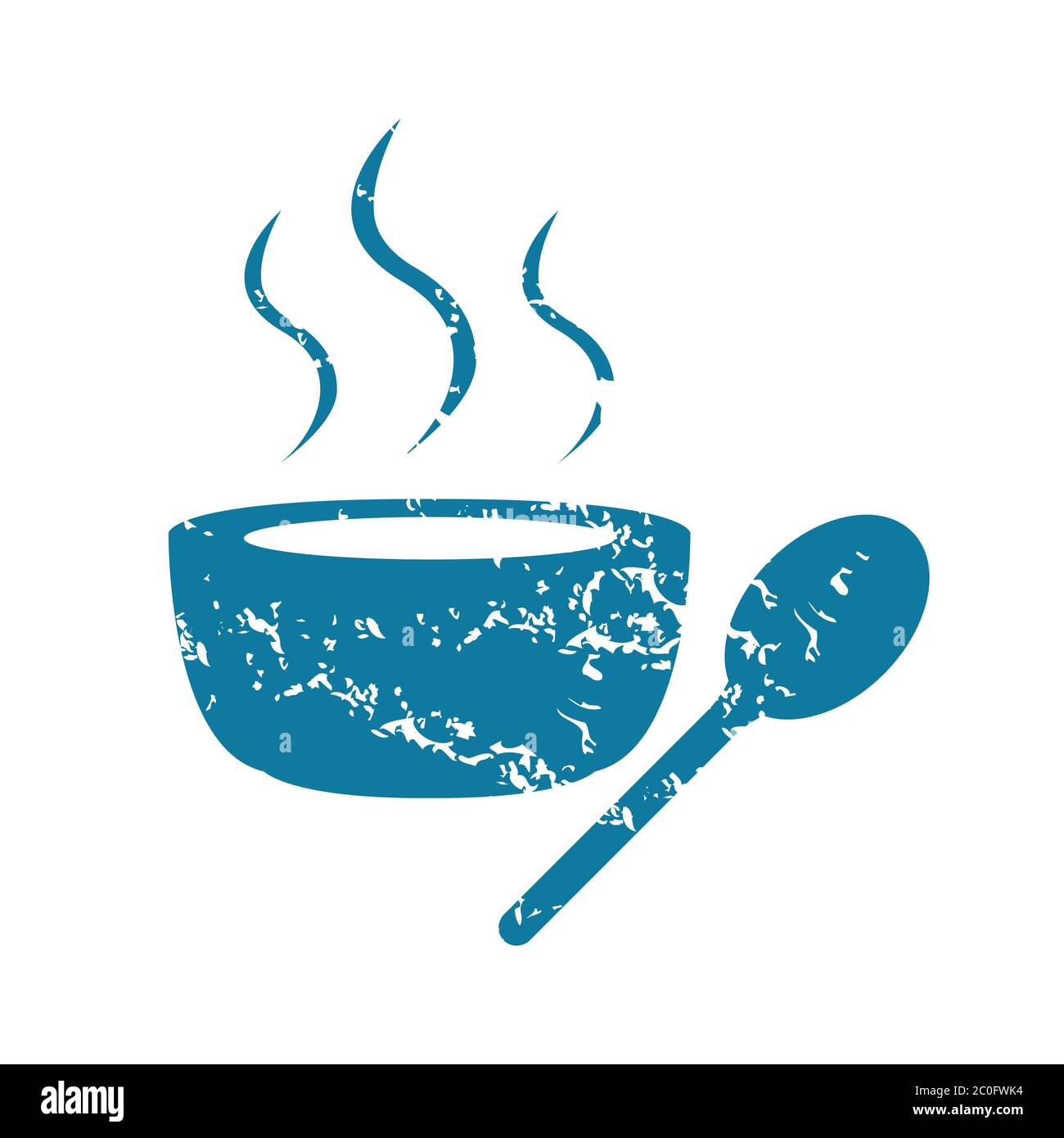 Grunge hot soup icon Stock Photo - Alamy