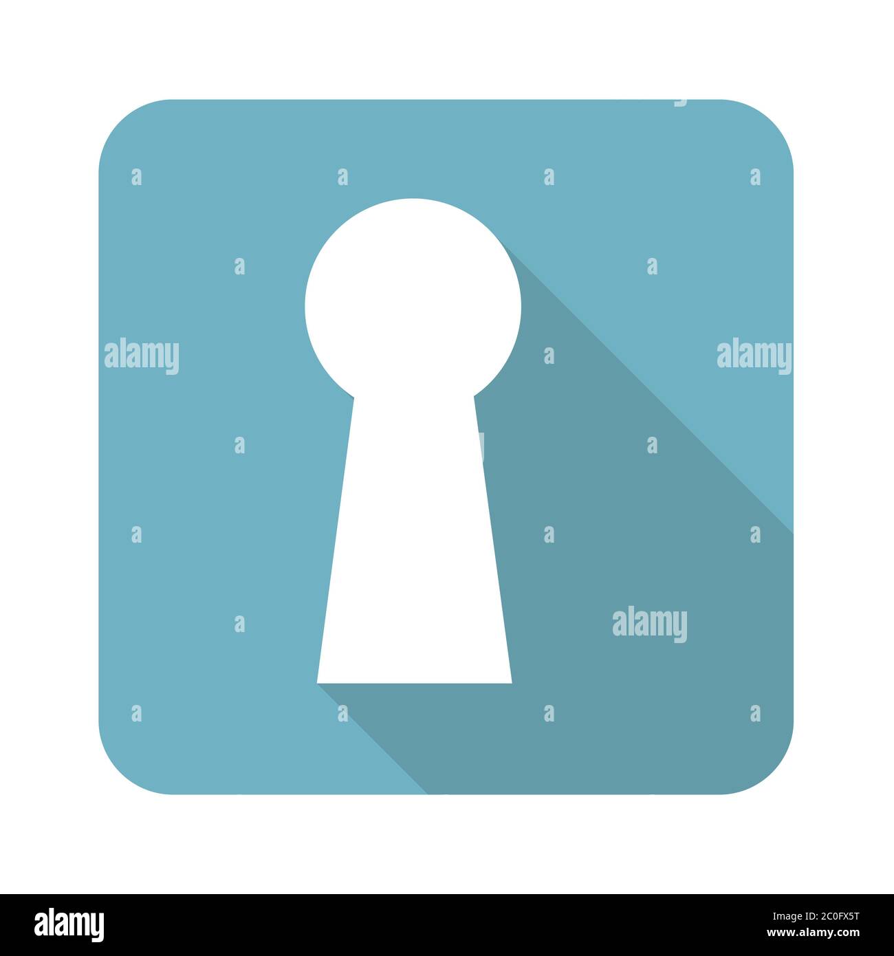 Square keyhole icon Stock Photo - Alamy