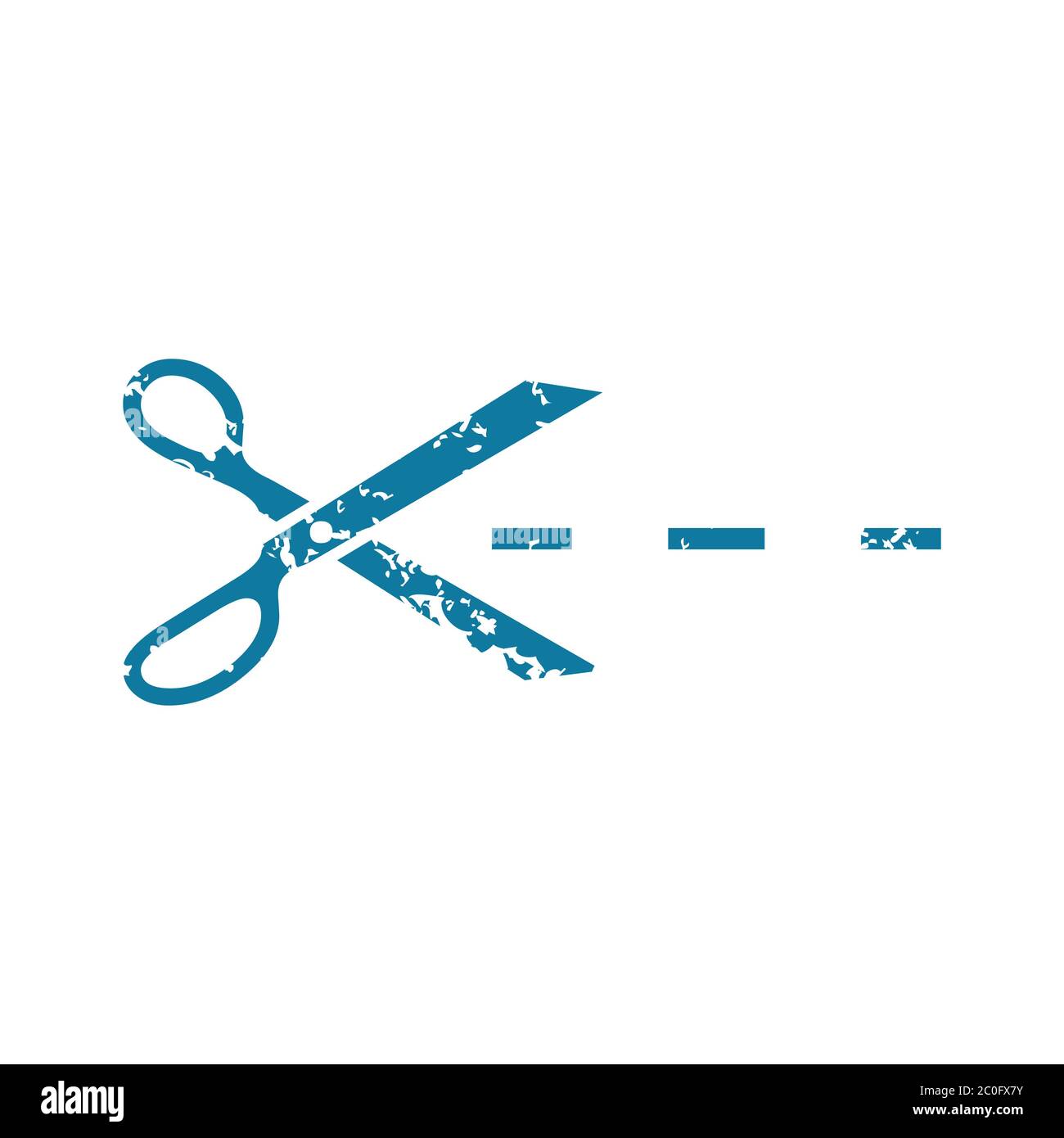 Scissors dashed line Cut Out Stock Images & Pictures - Alamy