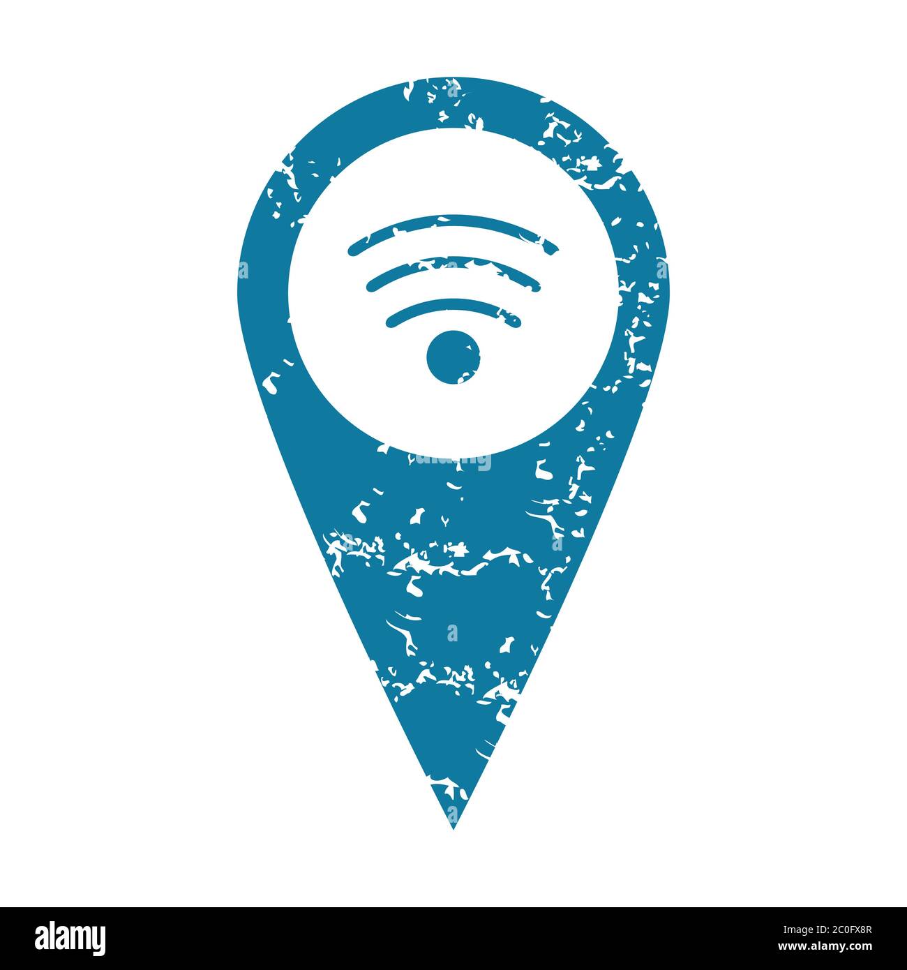 Grunge Wi-Fi pointer icon Stock Photo - Alamy