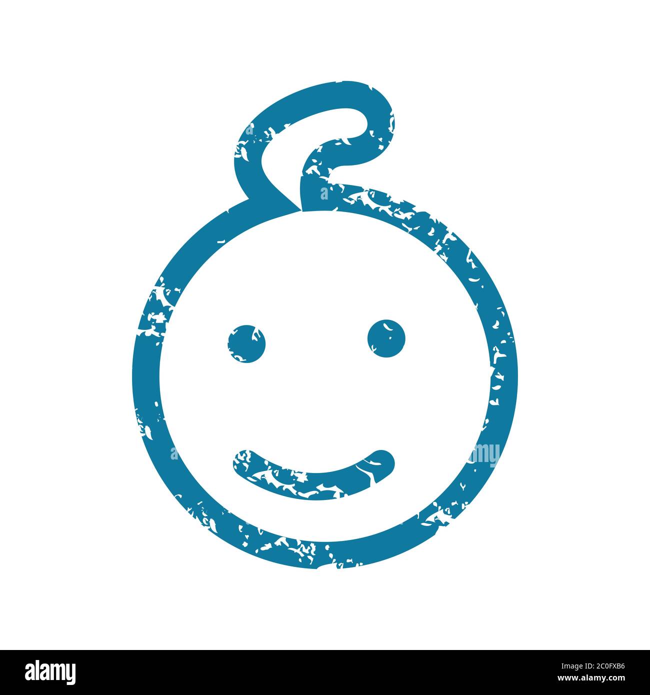 Smiling kid grunge icon Stock Photo - Alamy