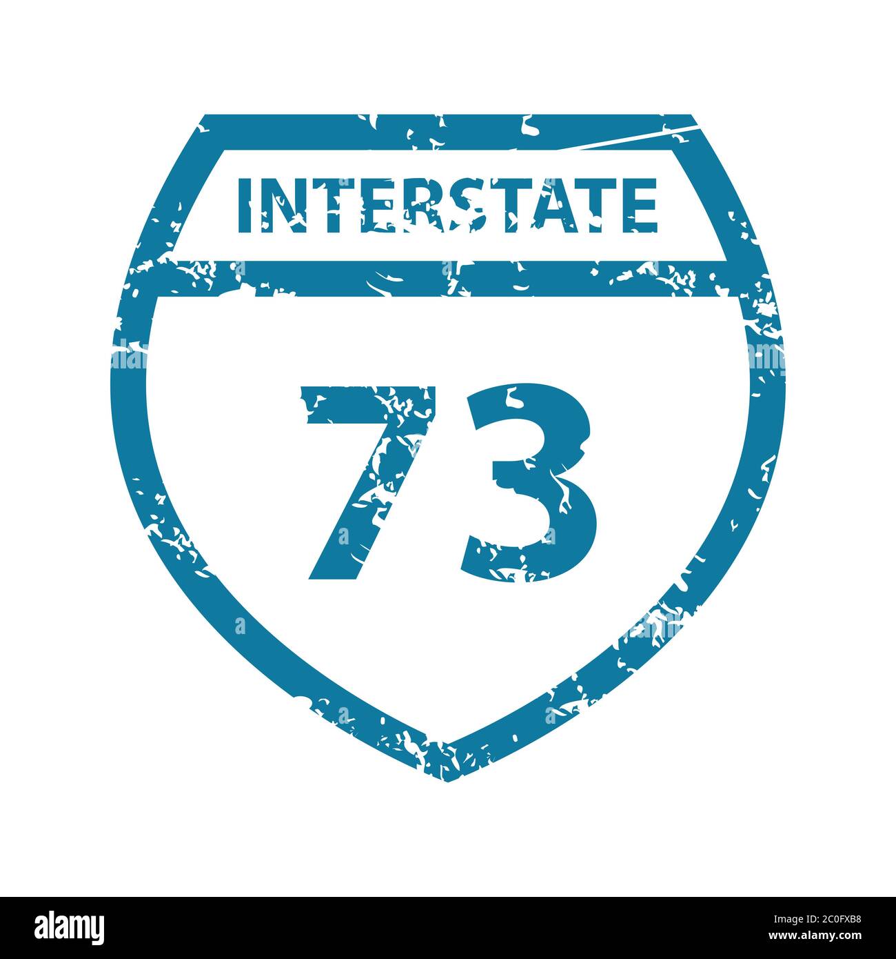 Grunge Interstate 73 icon Stock Photo - Alamy
