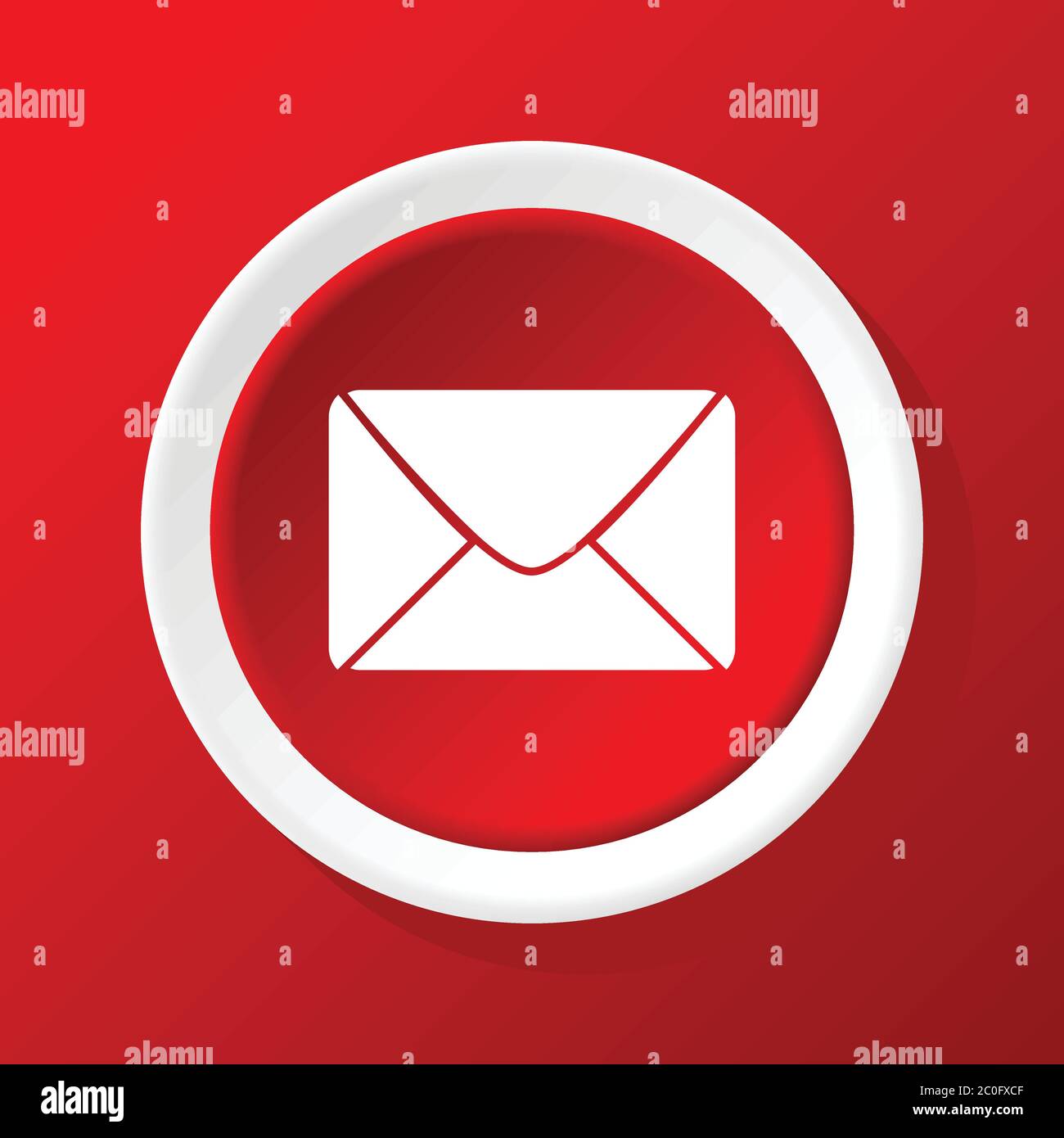 Letter icon on red Stock Photo - Alamy
