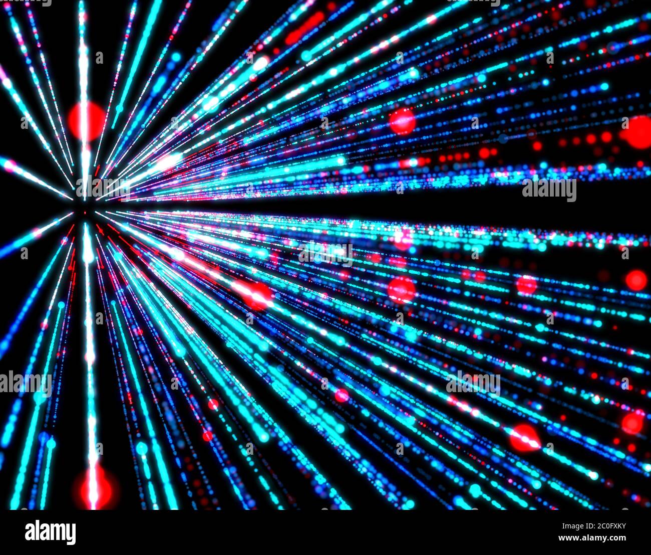 Technology particle network data transmission Stock Photo - Alamy