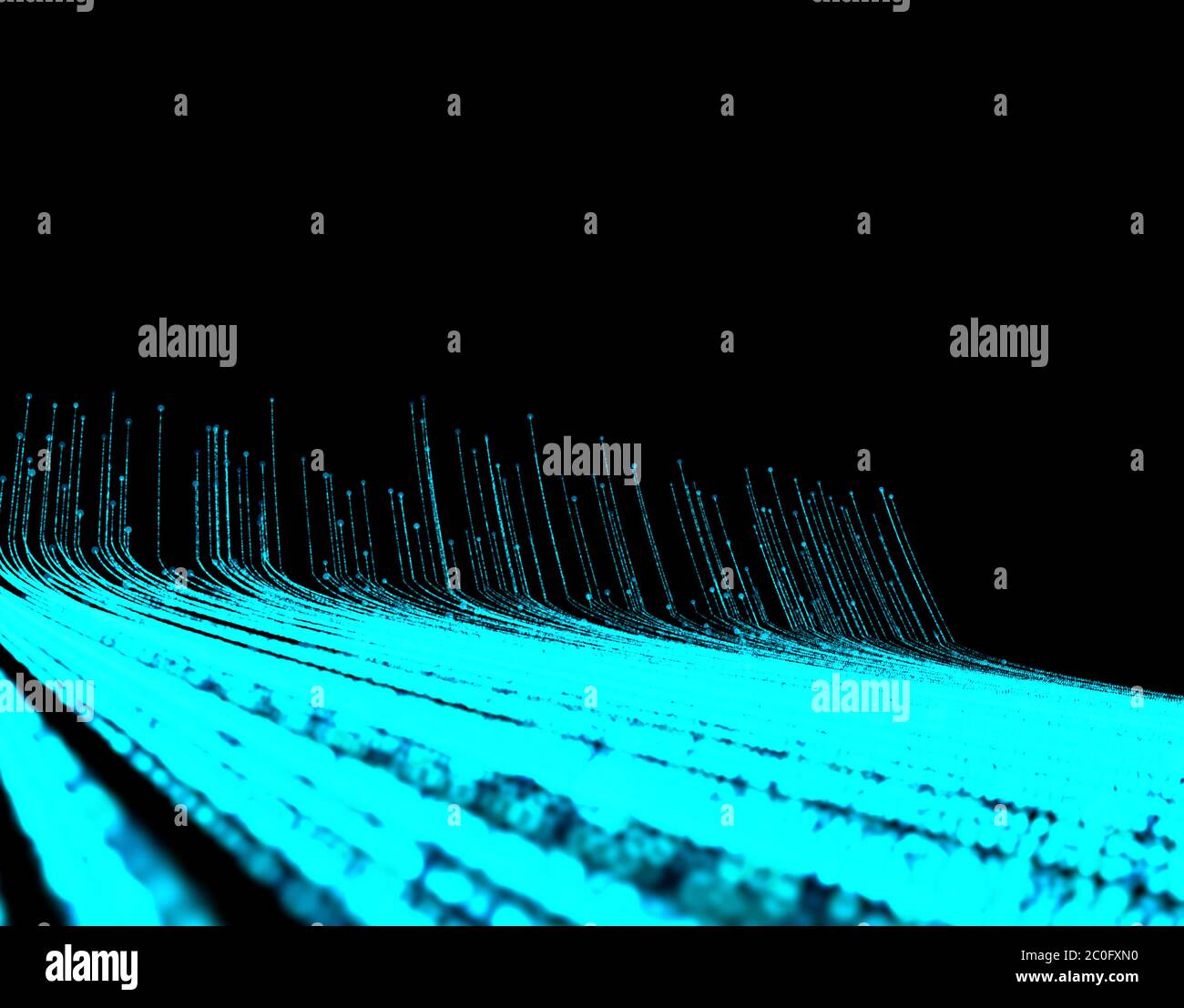 Technology particle network data transmission Stock Photo - Alamy