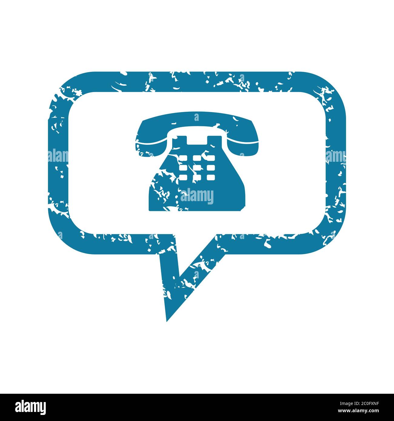 Grunge phone message icon Stock Photo - Alamy