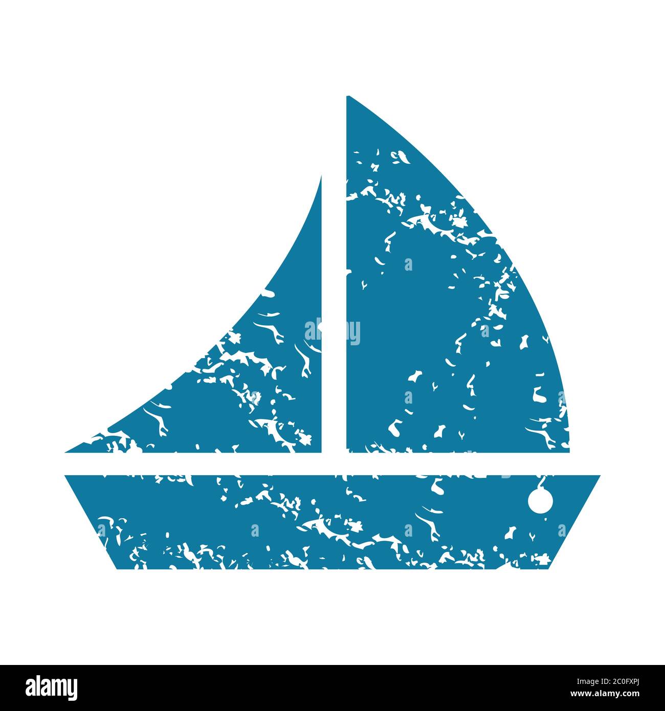 Grunge sailing ship icon Stock Photo - Alamy