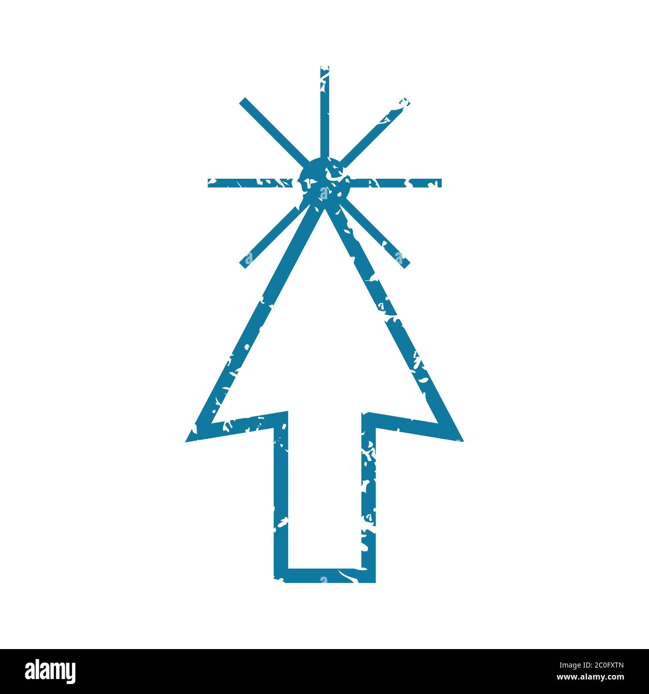 Arrow cursor grunge icon Stock Photo - Alamy