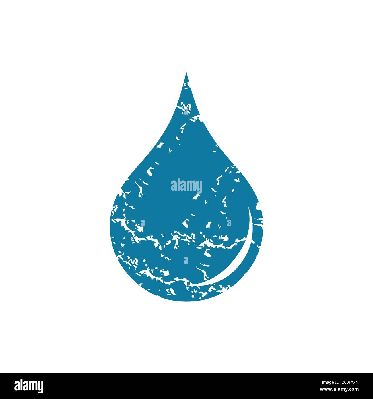 Grunge drop icon Stock Photo - Alamy