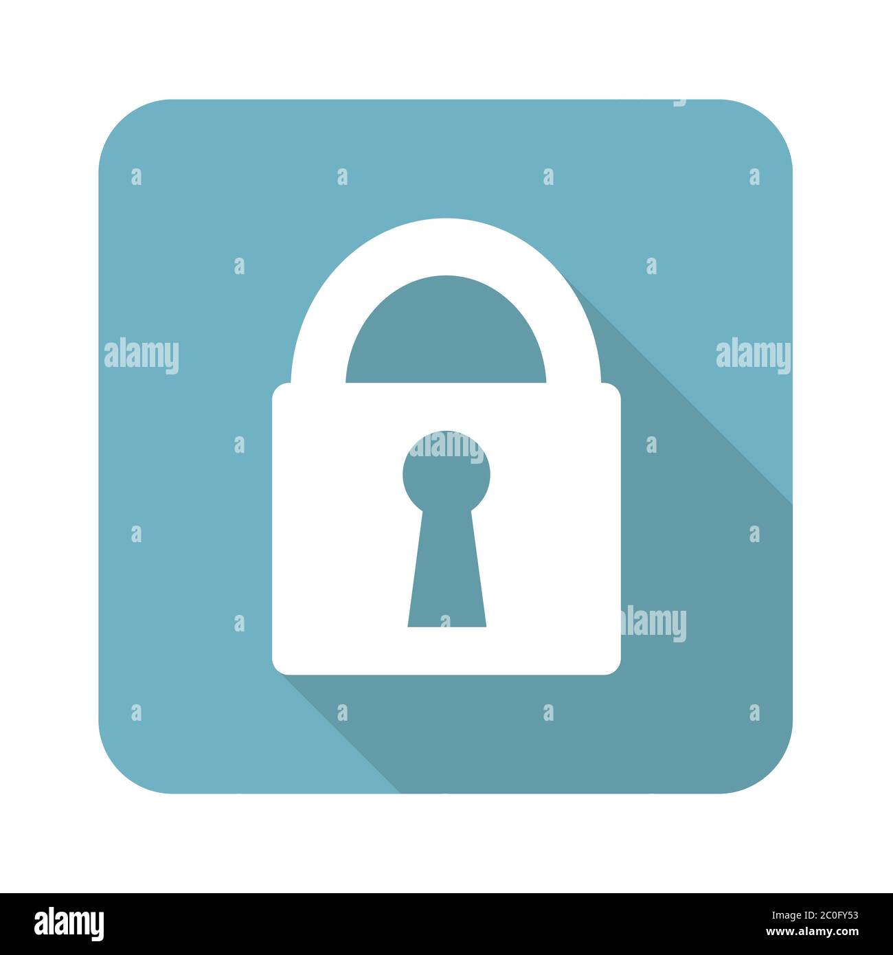 Square closed padlock icon Stock Photo - Alamy