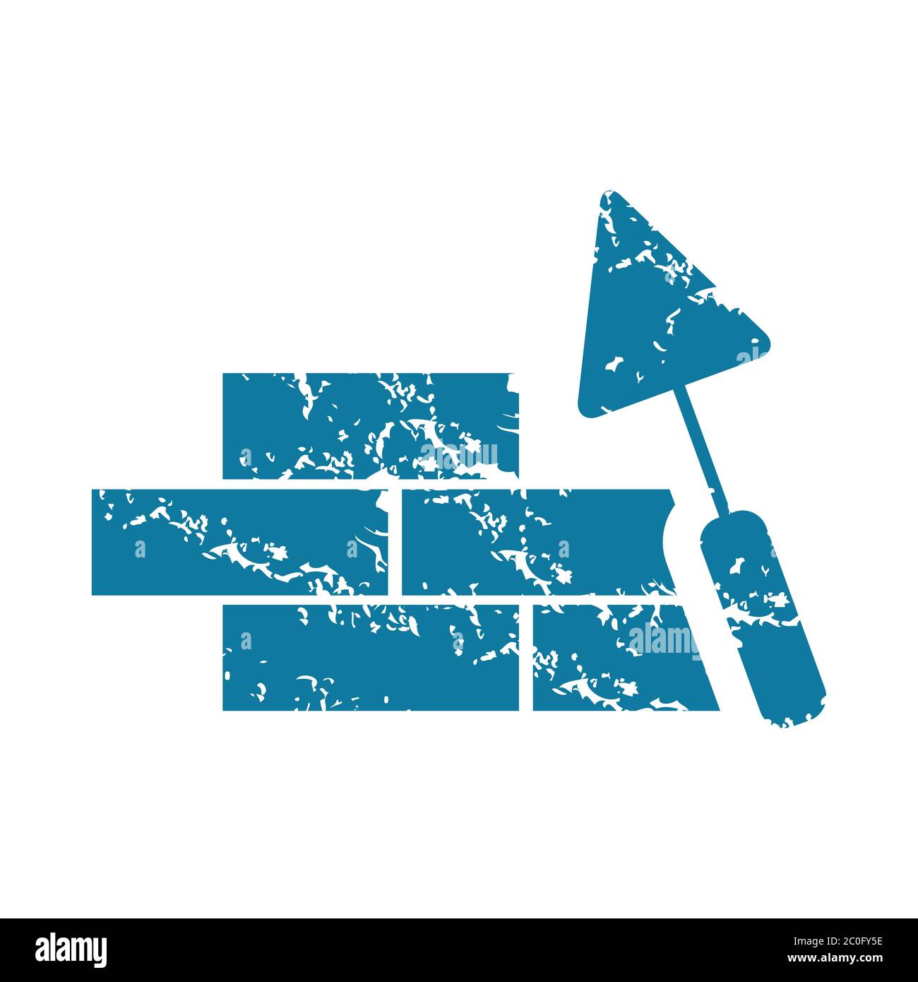 Grunge building wall icon Stock Photo - Alamy