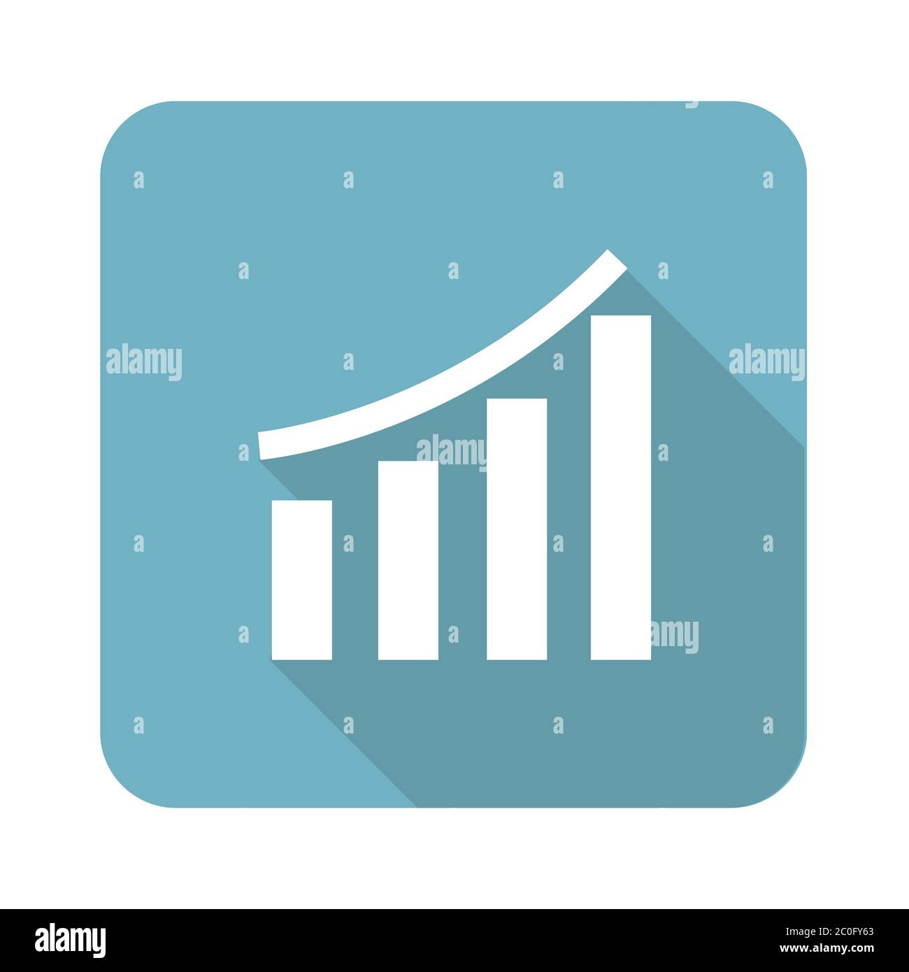Square financial graph icon Stock Photo - Alamy