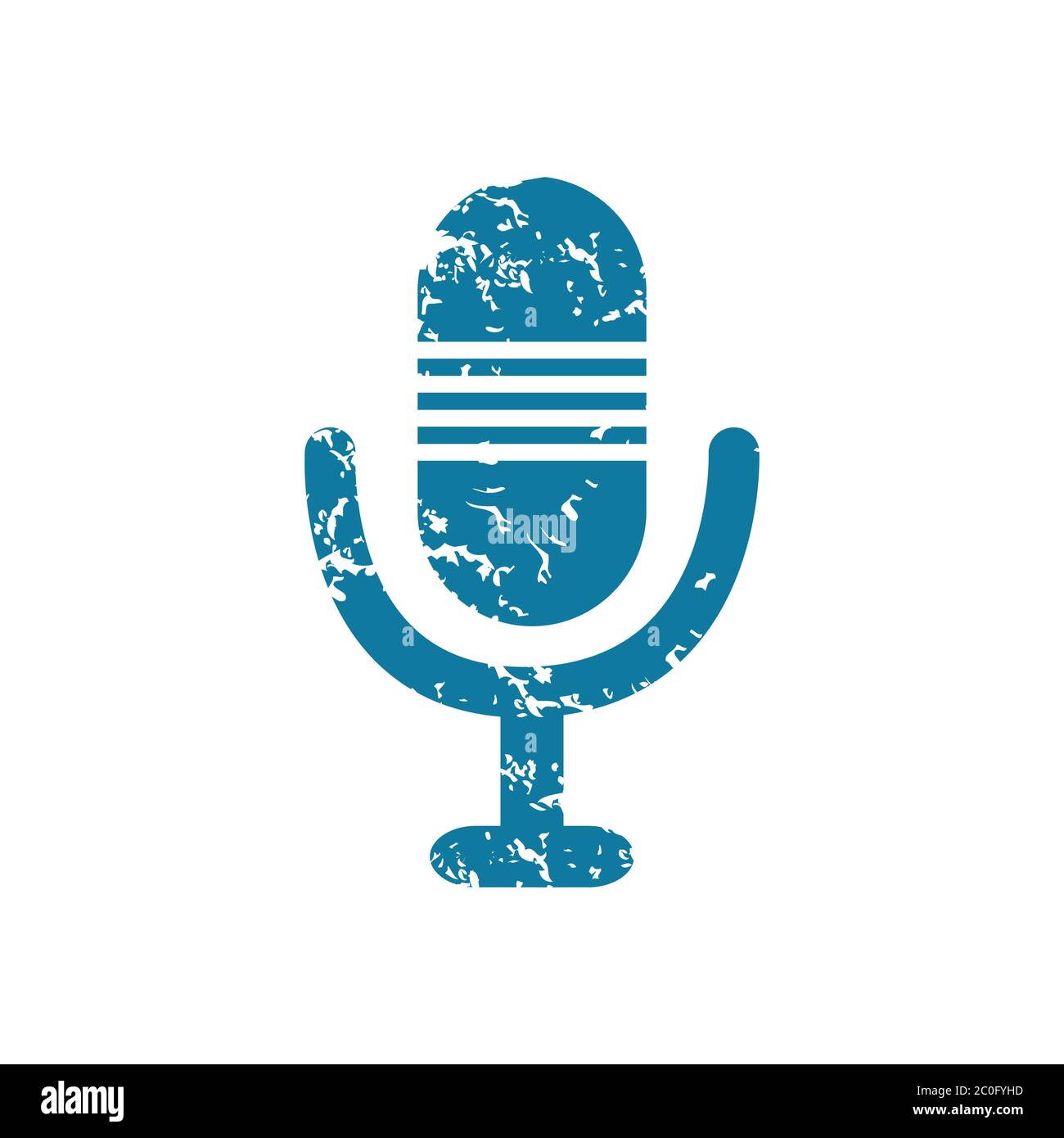 Retro microphone voice icon pictogram Cut Out Stock Images & Pictures ...