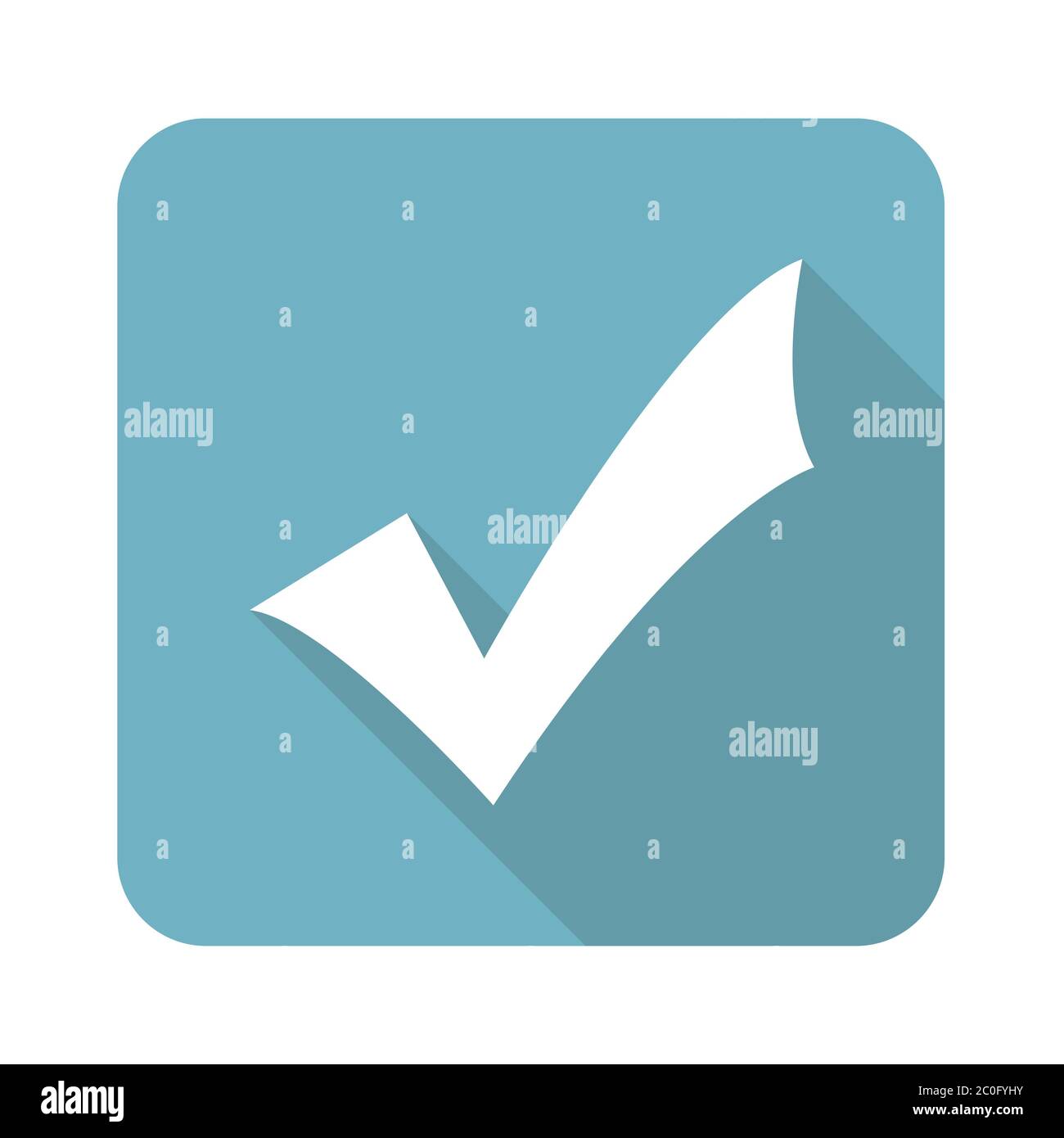 Square tick mark icon Stock Photo - Alamy