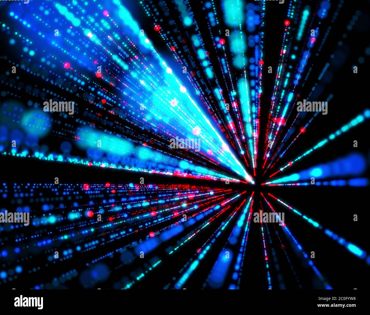 Technology particle network data transmission Stock Photo - Alamy