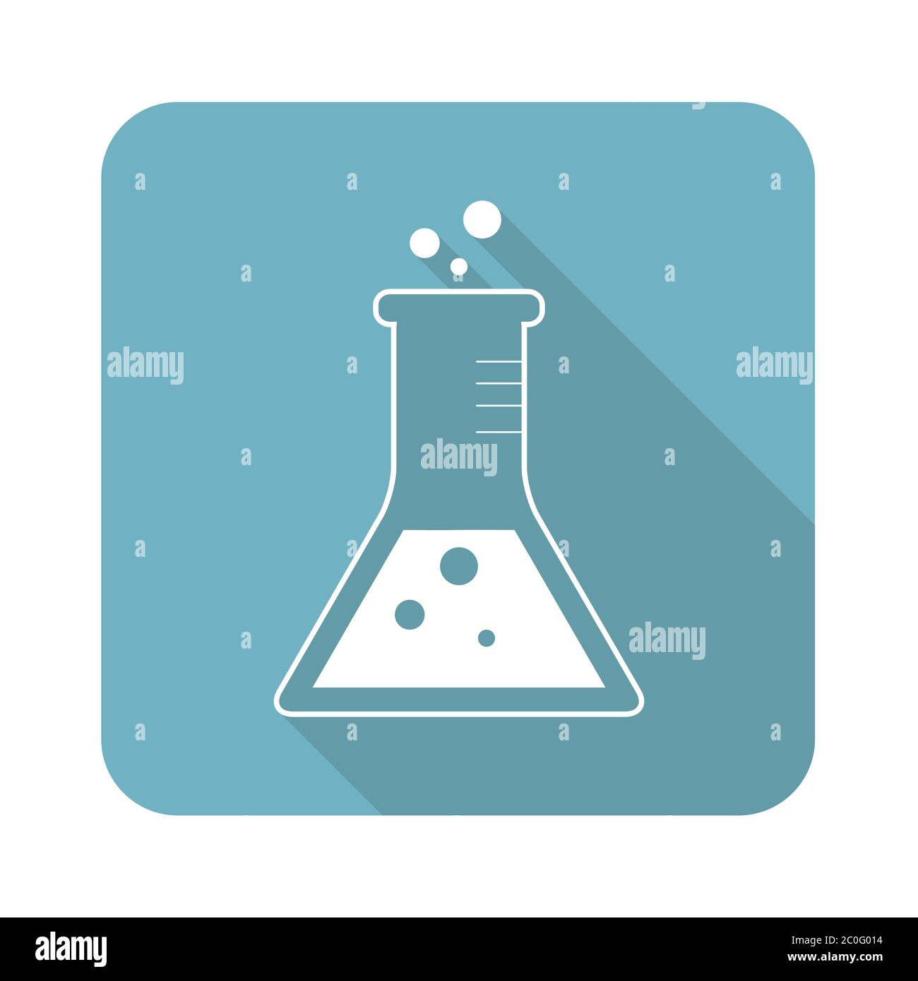 Square conical flask icon Stock Photo - Alamy