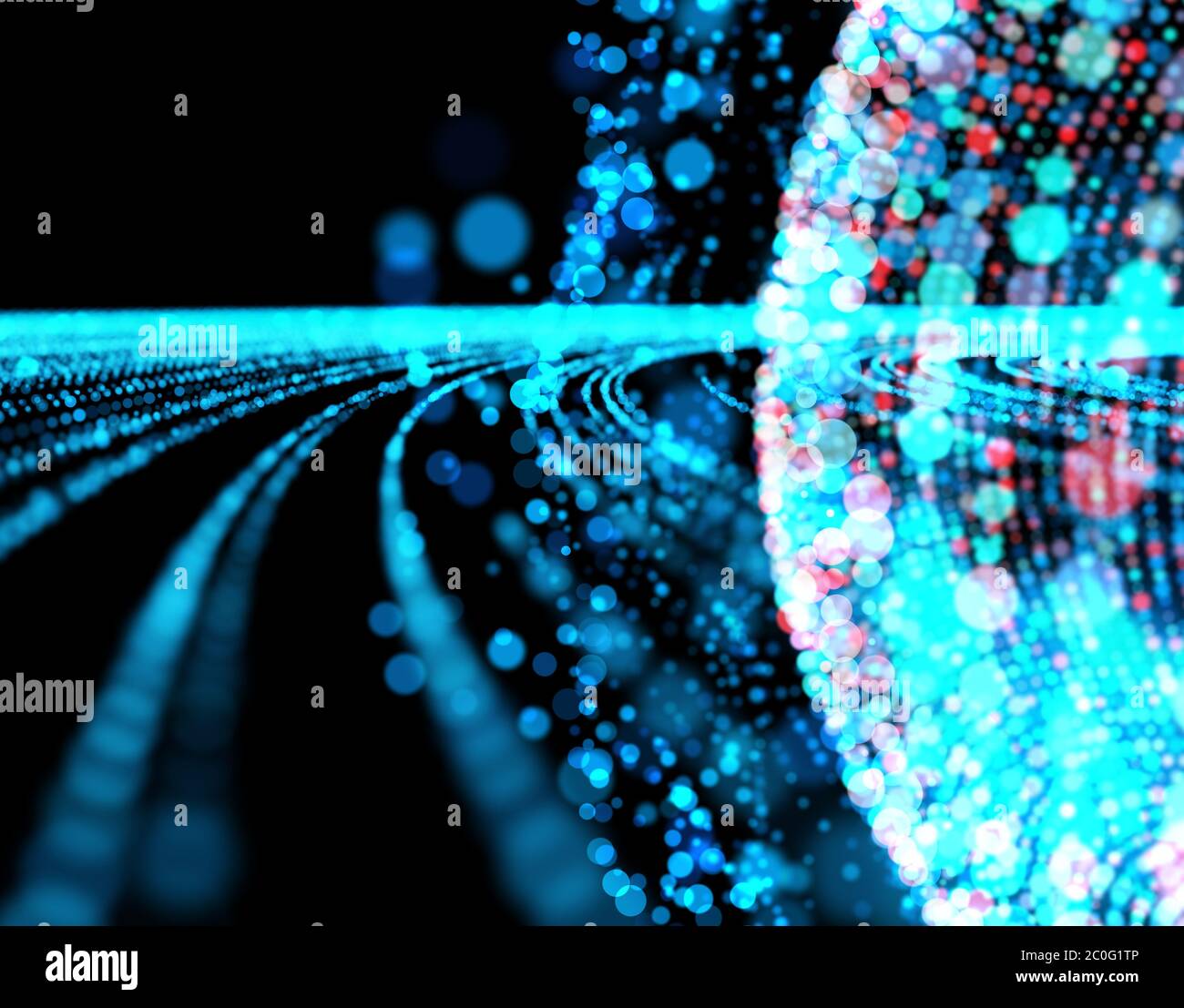 Technology particle planet Stock Photo - Alamy