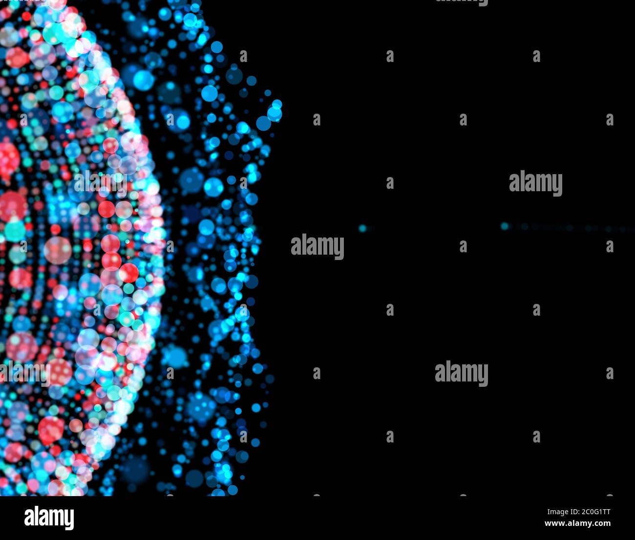 Technology particle planet Stock Photo - Alamy