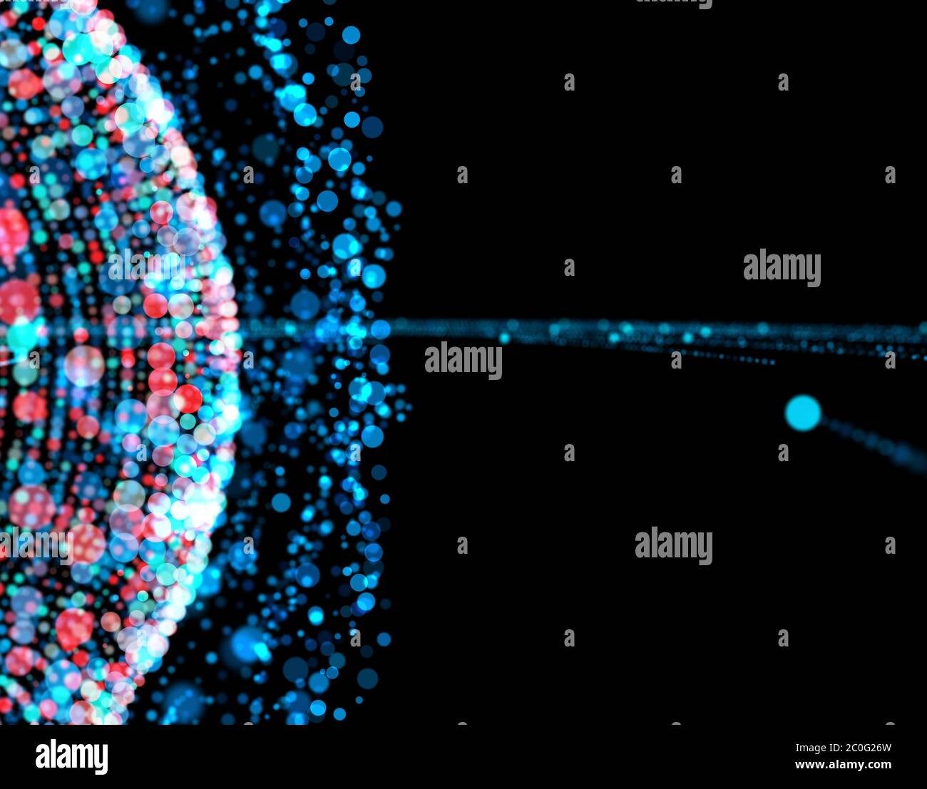 Technology particle planet Stock Photo - Alamy