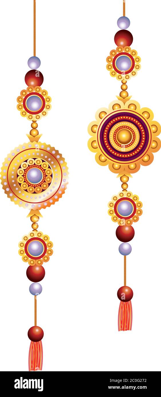 ethnic mandalas indu style hanging vector illustration design Stock ...