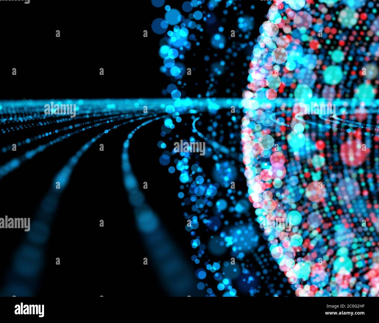 Technology particle planet Stock Photo - Alamy