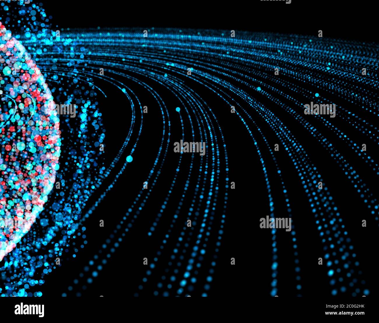 Technology particle planet Stock Photo - Alamy