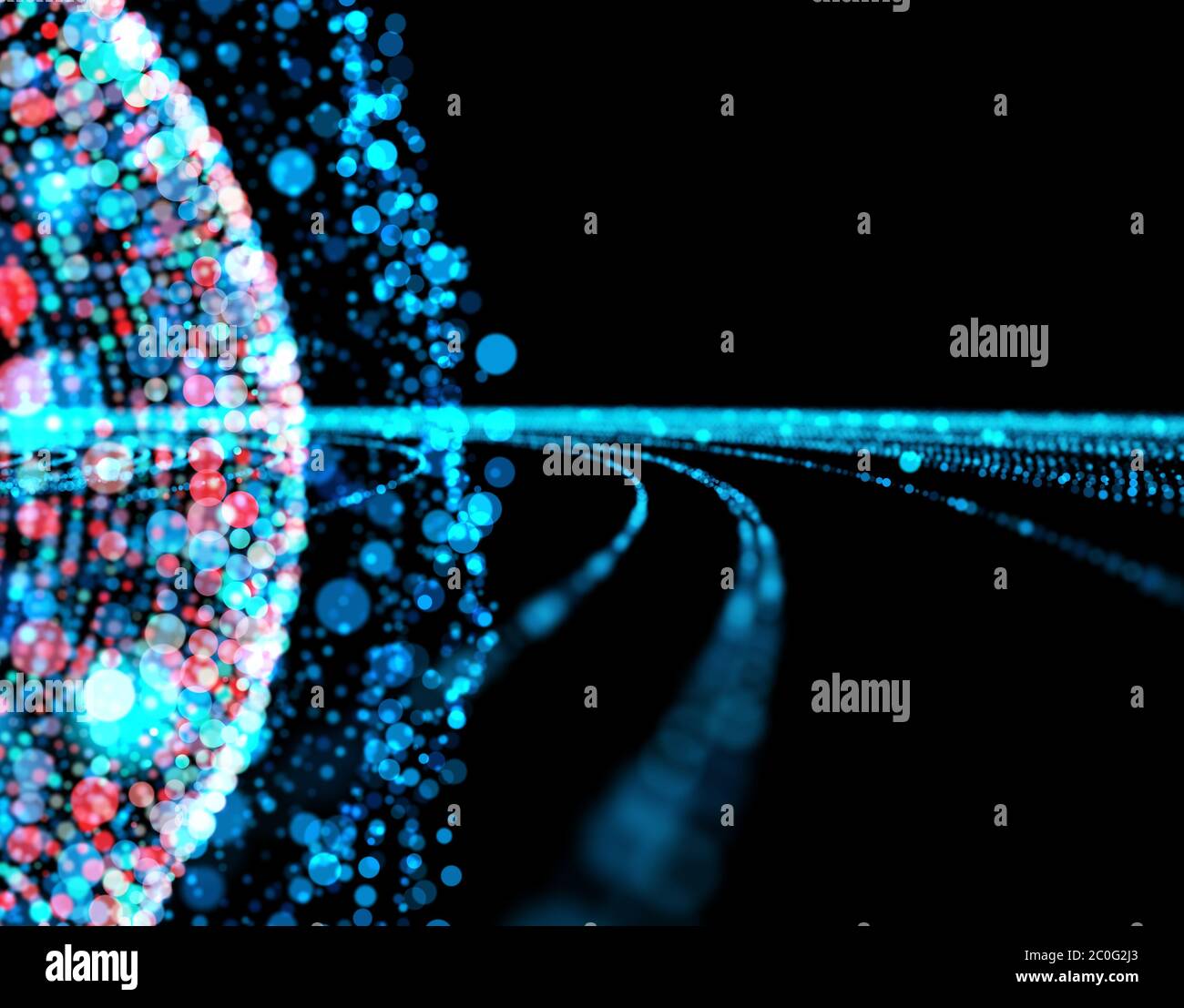 Technology particle planet Stock Photo - Alamy