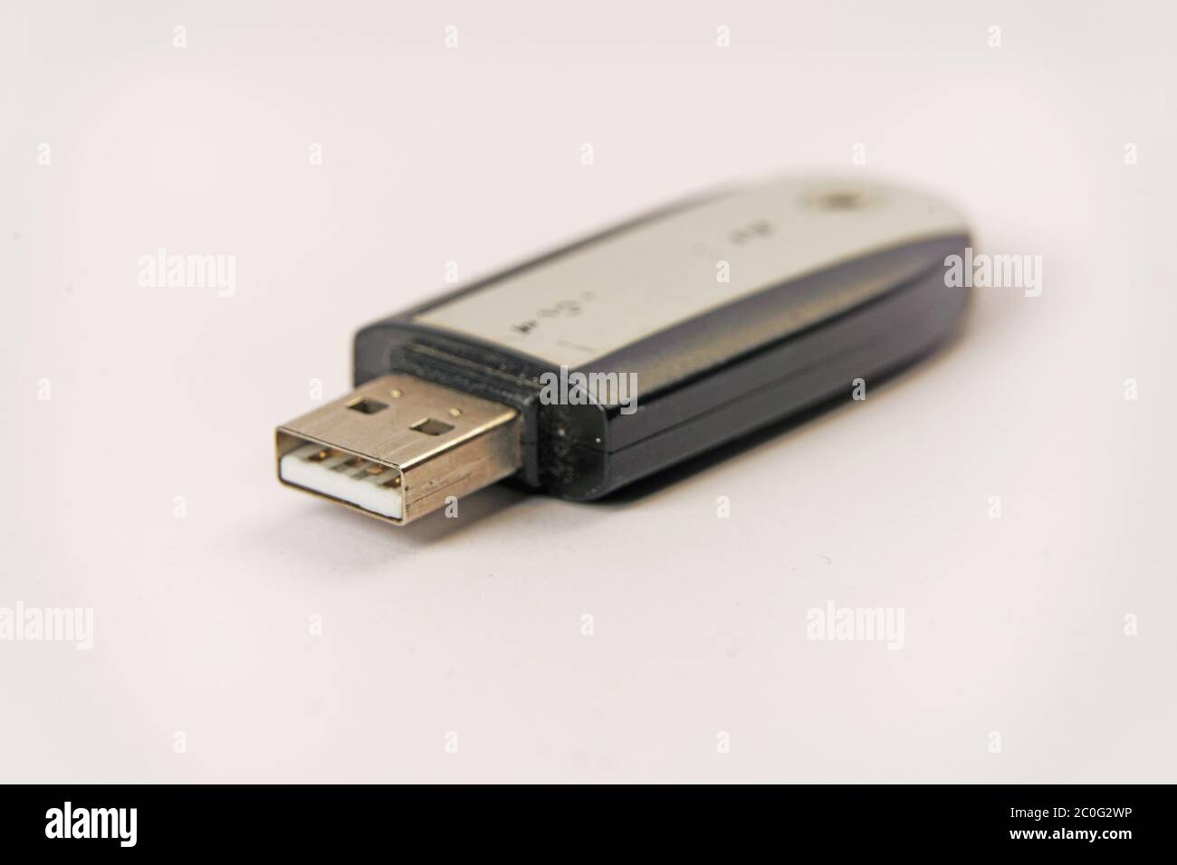 USB dats stick for PC and Mac. Close Up on white background Stock Photo ...