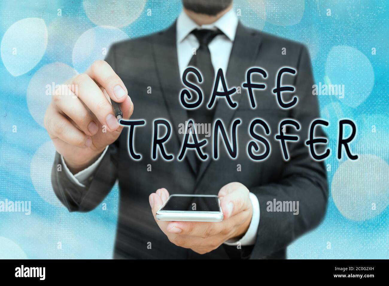 Handwriting text Safe Transfer. Conceptual photo transmitting the ...